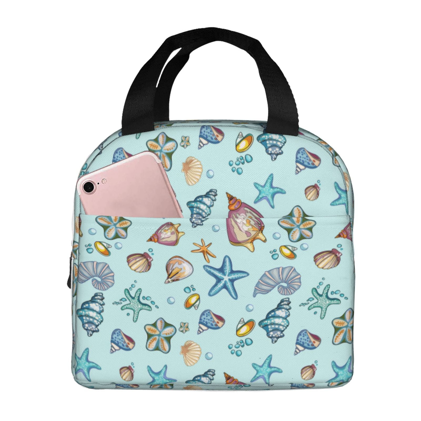 Pofeuu Sea Shells 2 Print Lunch Bag Lunch Box Large Capacity Insulated ...