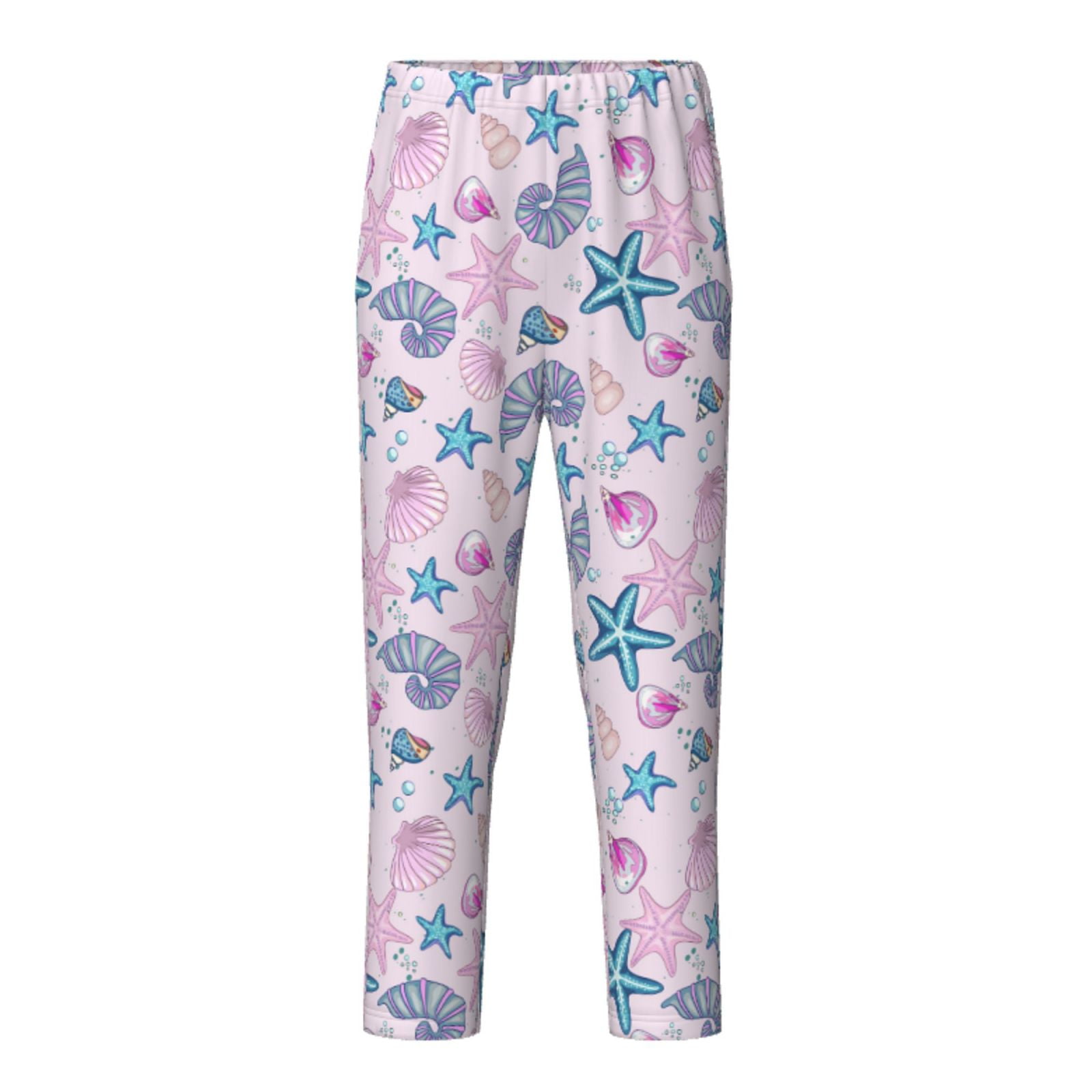 Pofeuu Sea Shells 3 Print Teenagers' Pajama Pants, Soft Lounge Pajama ...