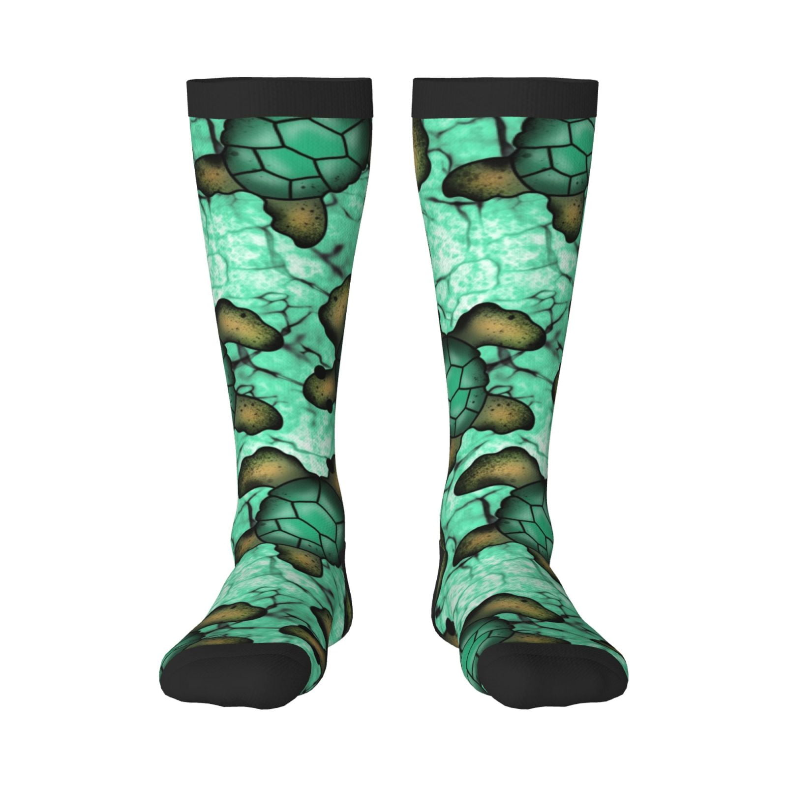 Pofeuu Sea Turtle Print Stockings, Adult Running Hiking Socks for Youth ...