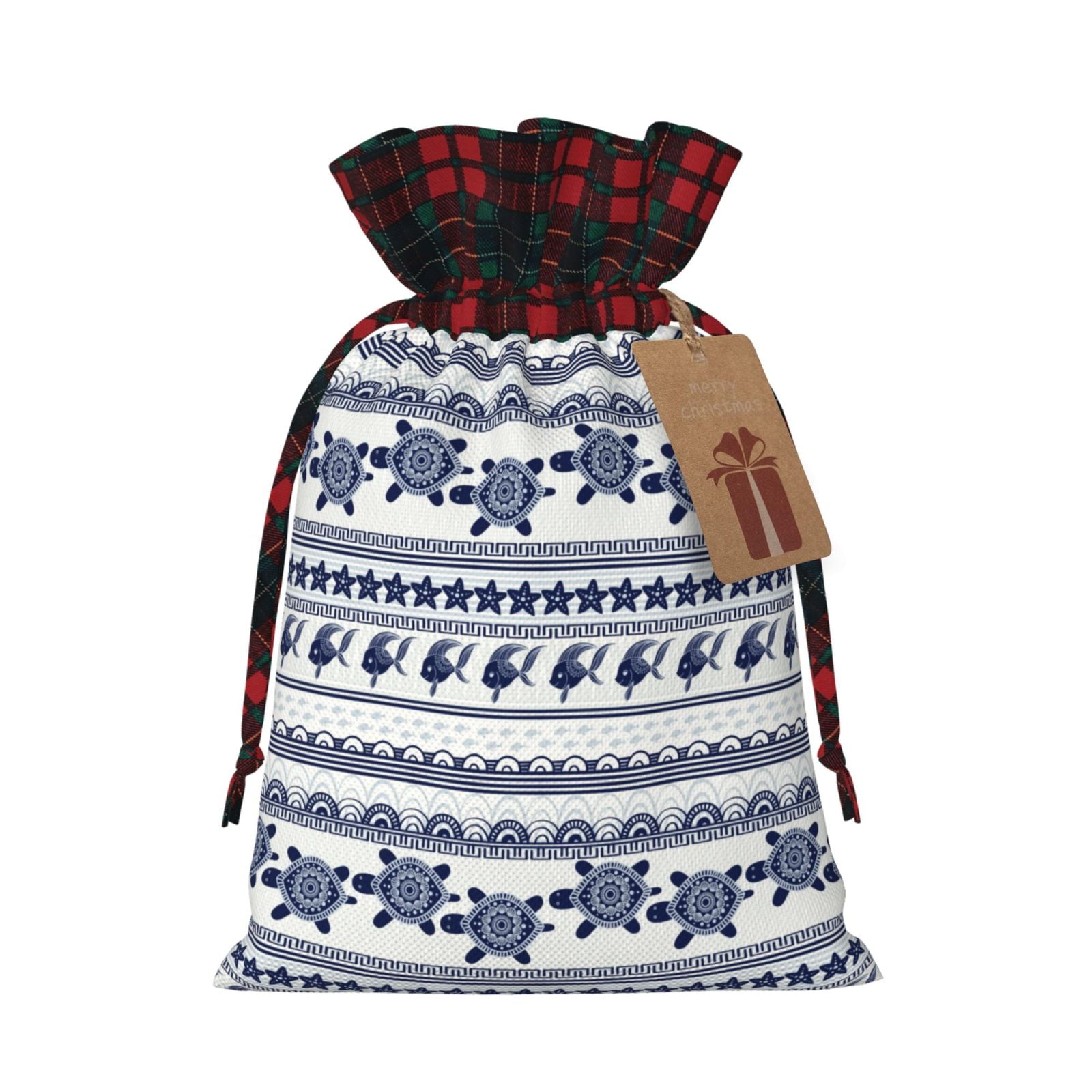 Pofeuu Sea Underwater Turtles Print Burlap Bags with Drawstrings ...