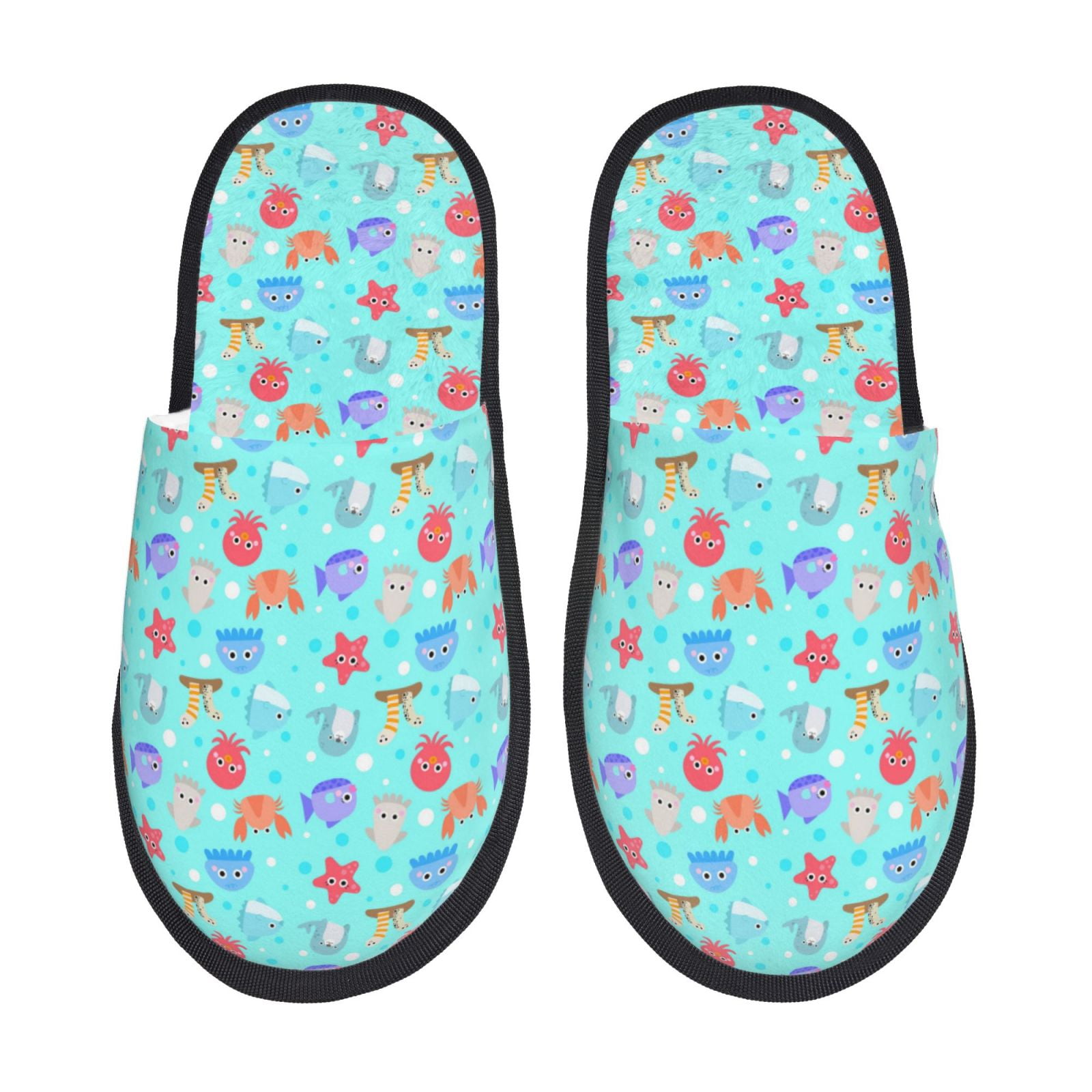 Pofeuu Sea animals Print EVA Fuzzy House super light Slippers Slippers ...