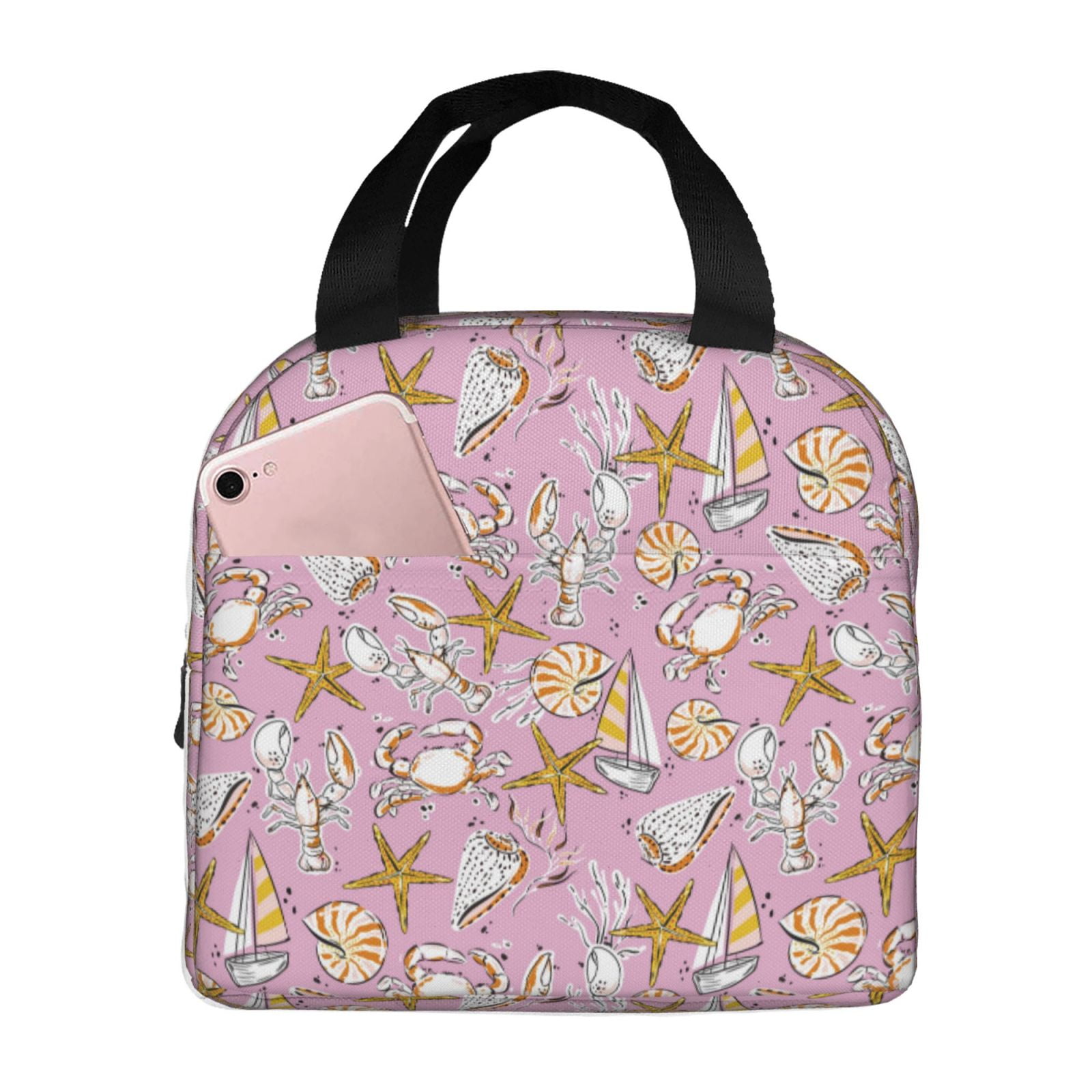 Pofeuu Seafood Print Lunch Bag Lunch Box Insulated Lunch Bag Adult ...