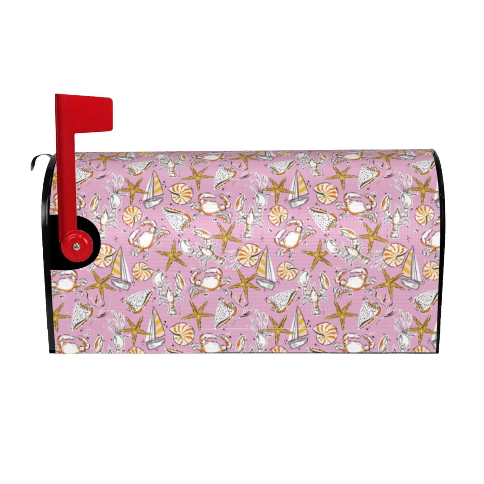 Pofeuu Seafood Print Mailbox Covers Letterbox Cover Mailbox Wrap for ...