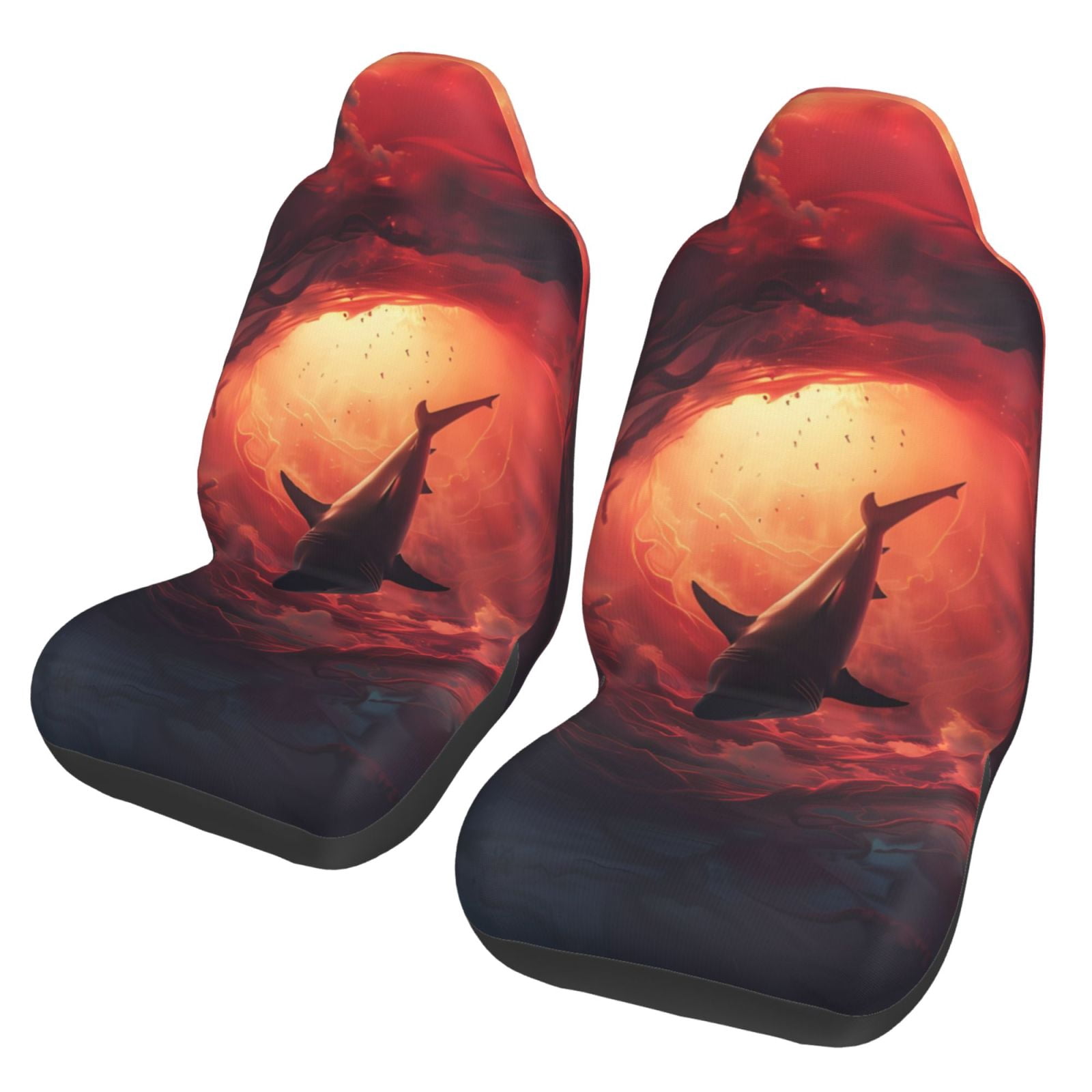 Pofeuu Shark Underwater Vortex Print Automotive Car Seat Covers Flat ...