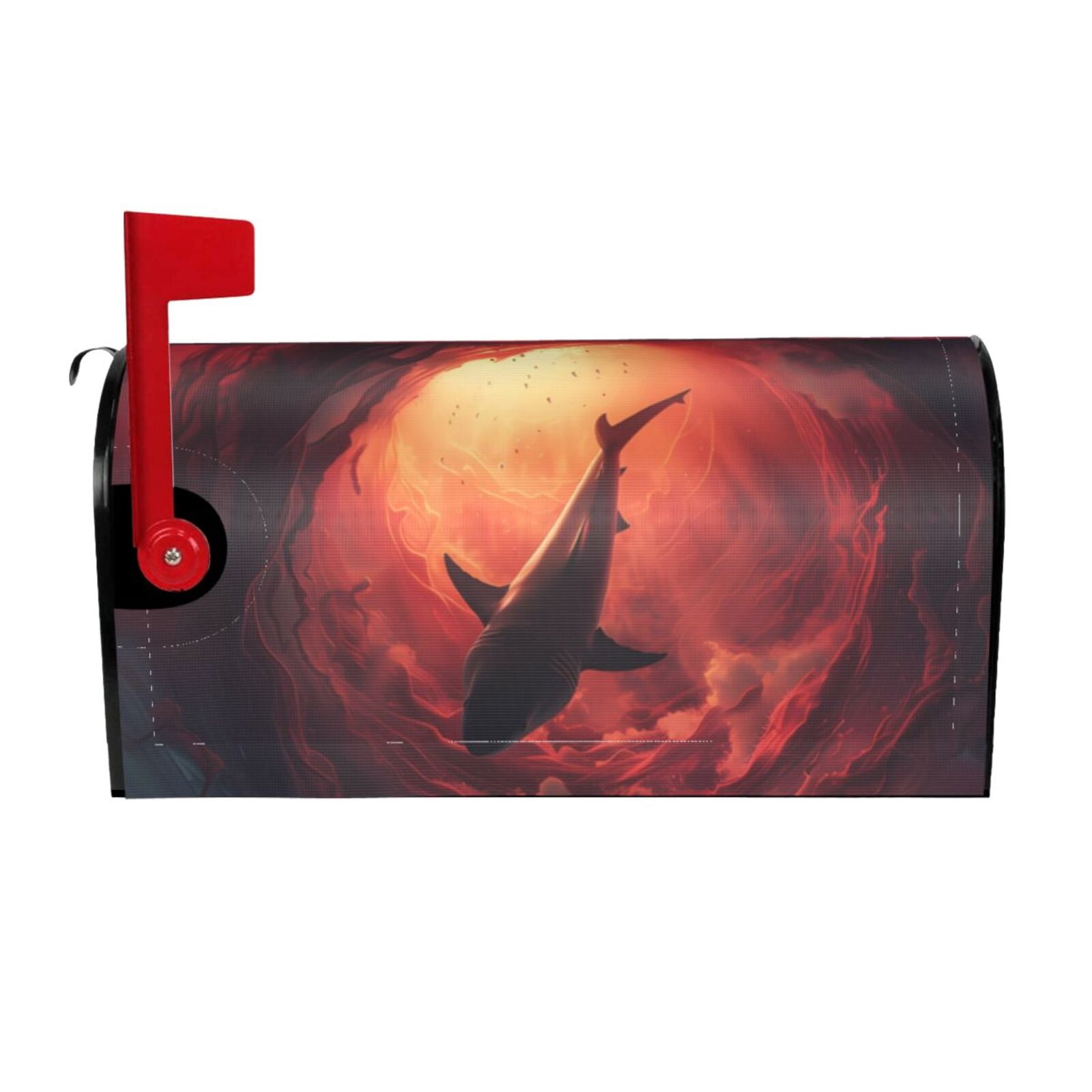 Pofeuu Shark Underwater Vortex Print Mailbox Covers Letterbox Cover ...