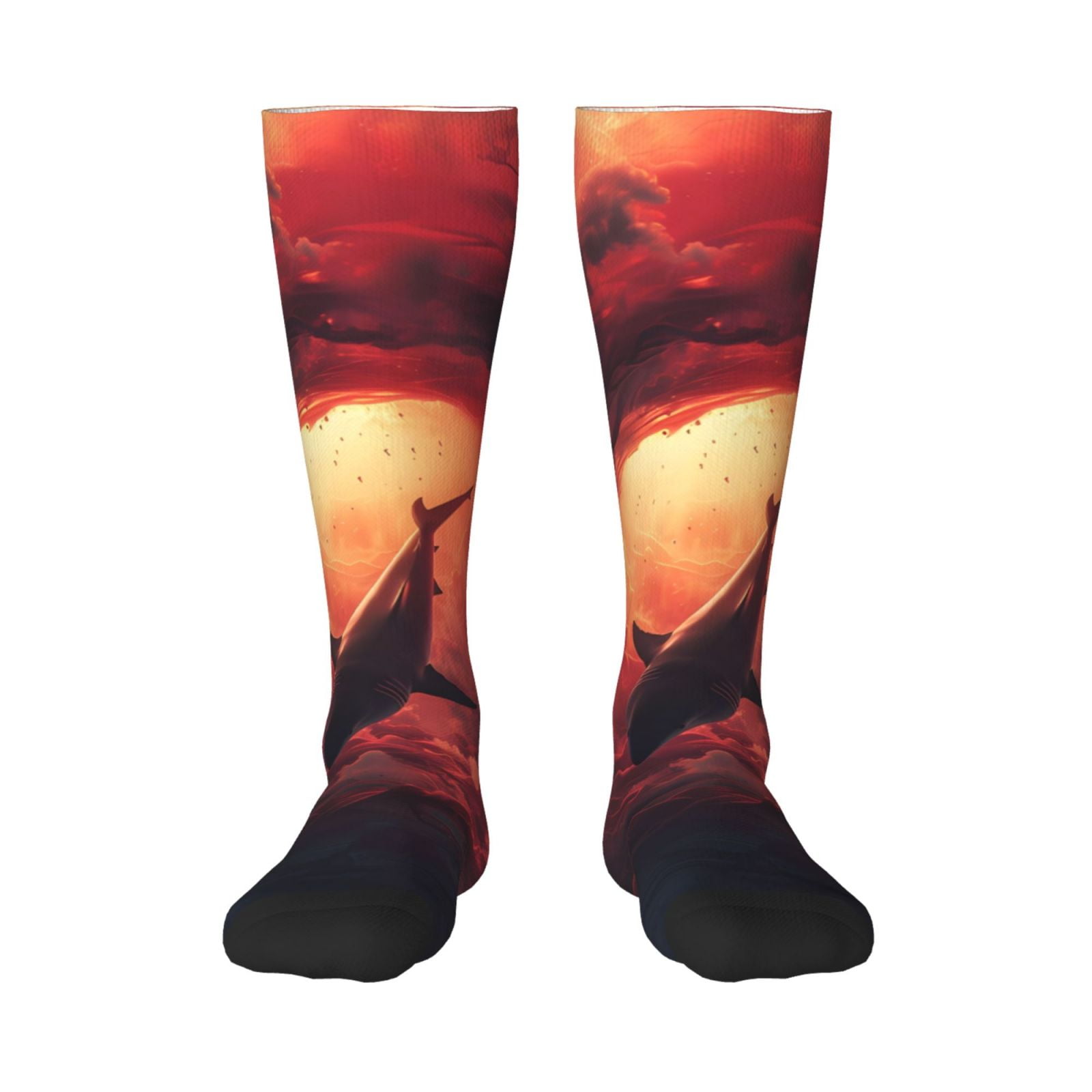 Pofeuu Shark Underwater Vortex Print Stockings, Adult Running Hiking ...