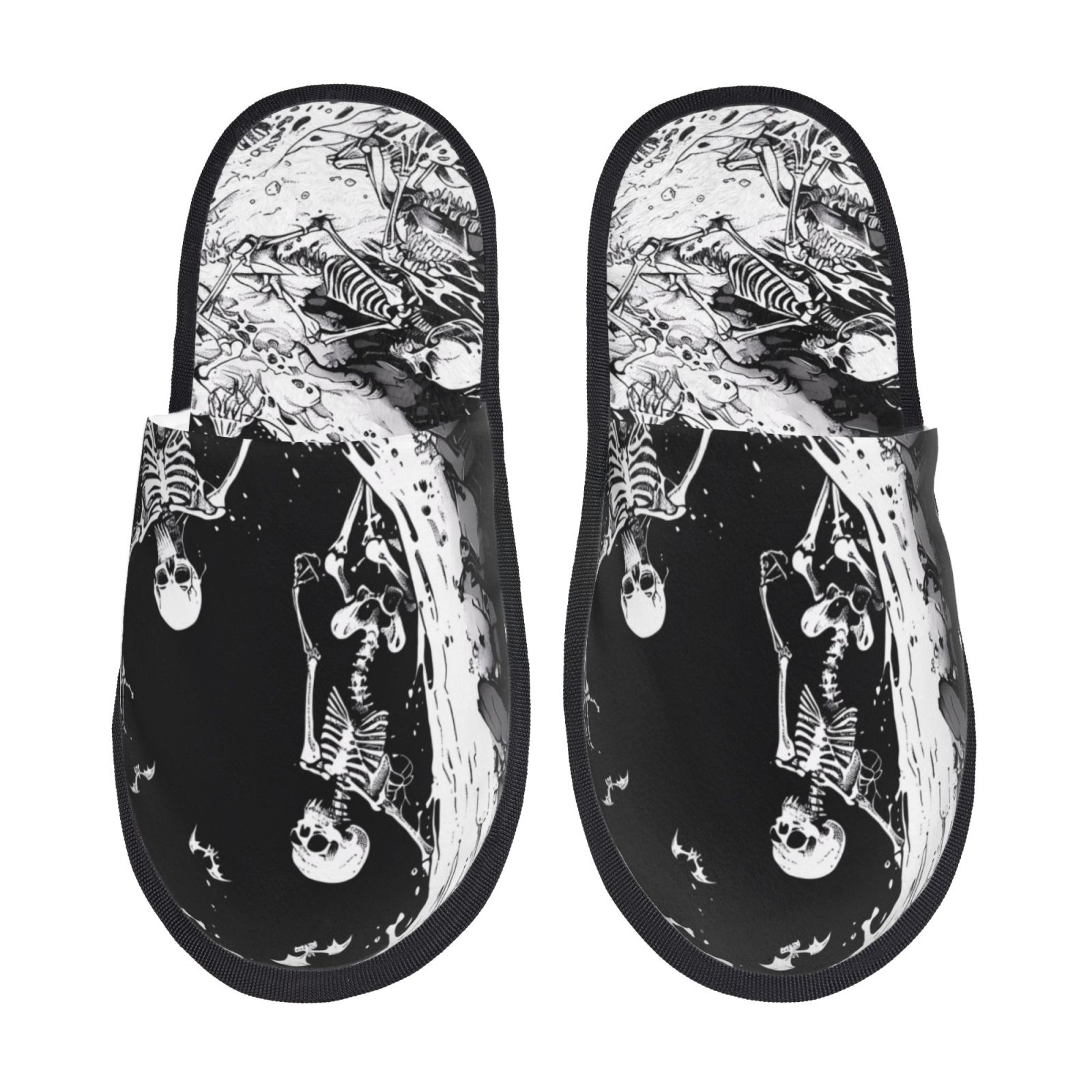 Pofeuu Skeleton Wave Artwork Print EVA Fuzzy House super light Slippers ...