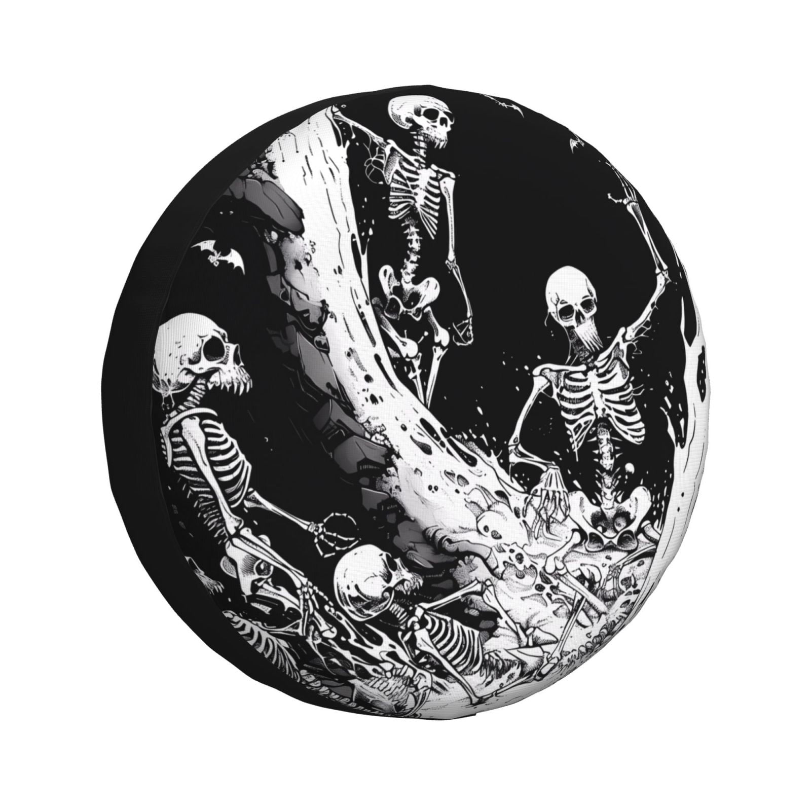 Pofeuu Skeleton Wave Artwork Print Spare Tire Wheel Cover for Car Truck ...