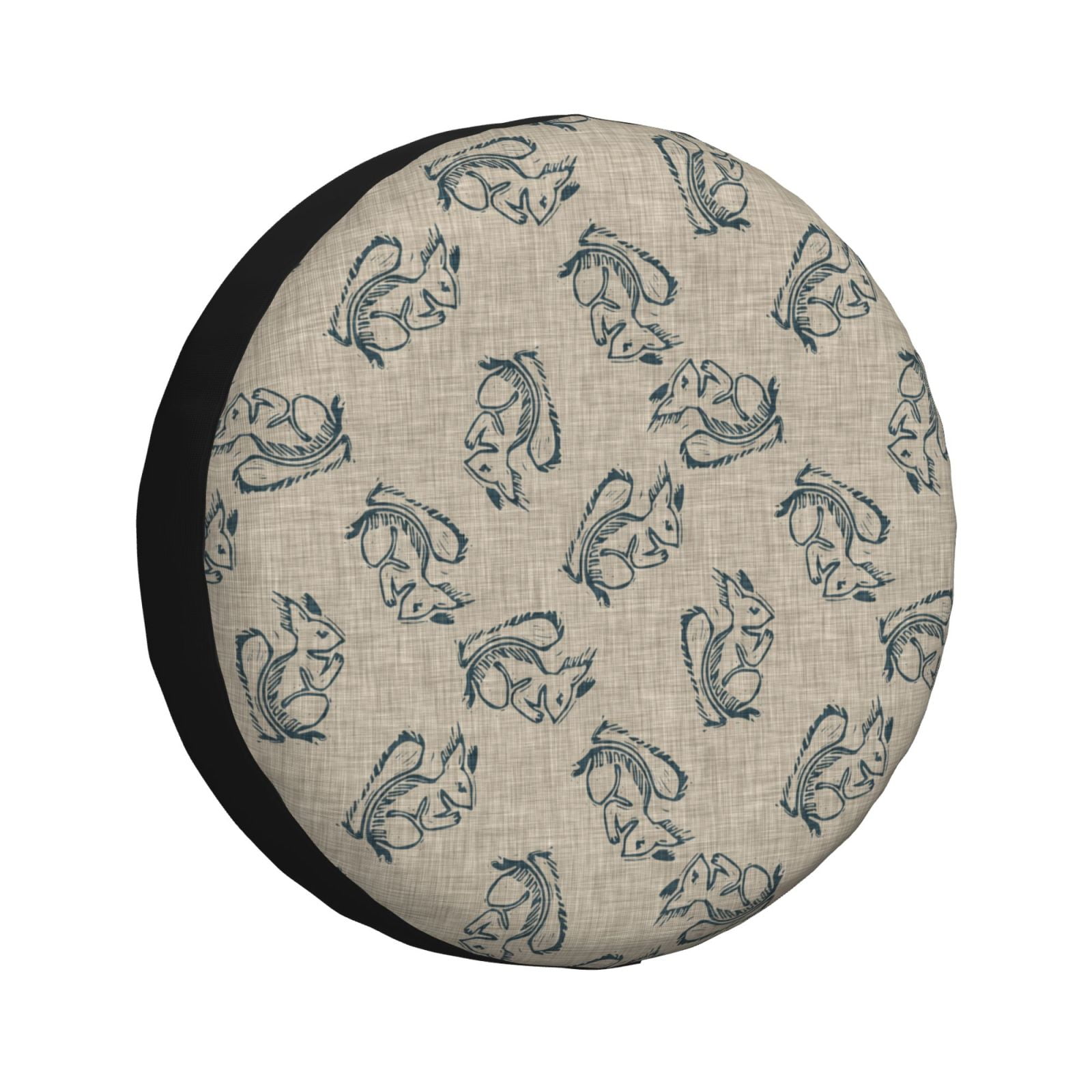Pofeuu Sketch Squirrels Linen Print Spare Tire Wheel Cover for Car ...