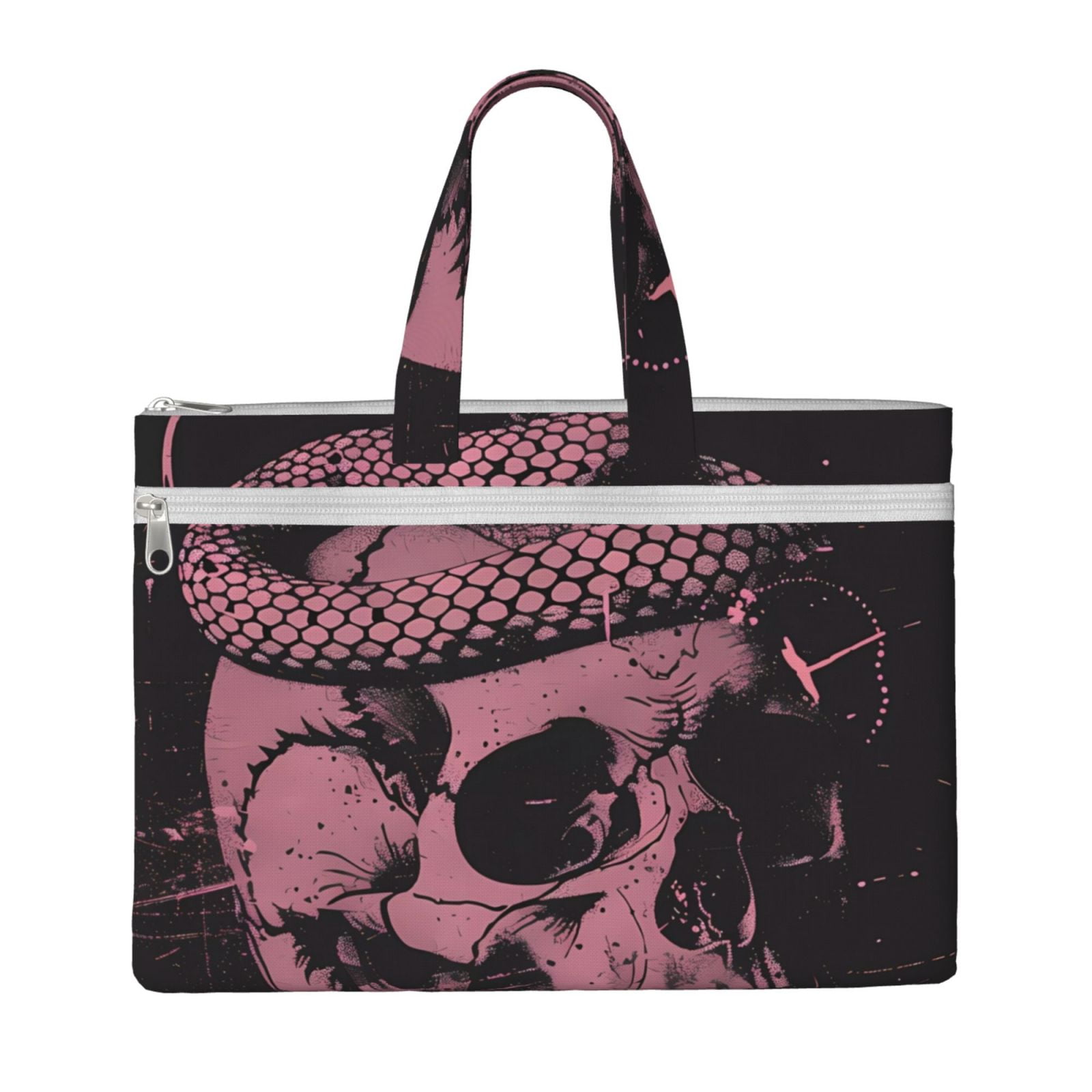 Pofeuu Skull and Snake Art Print Laptop Bag Carrying - Computer Bag ...