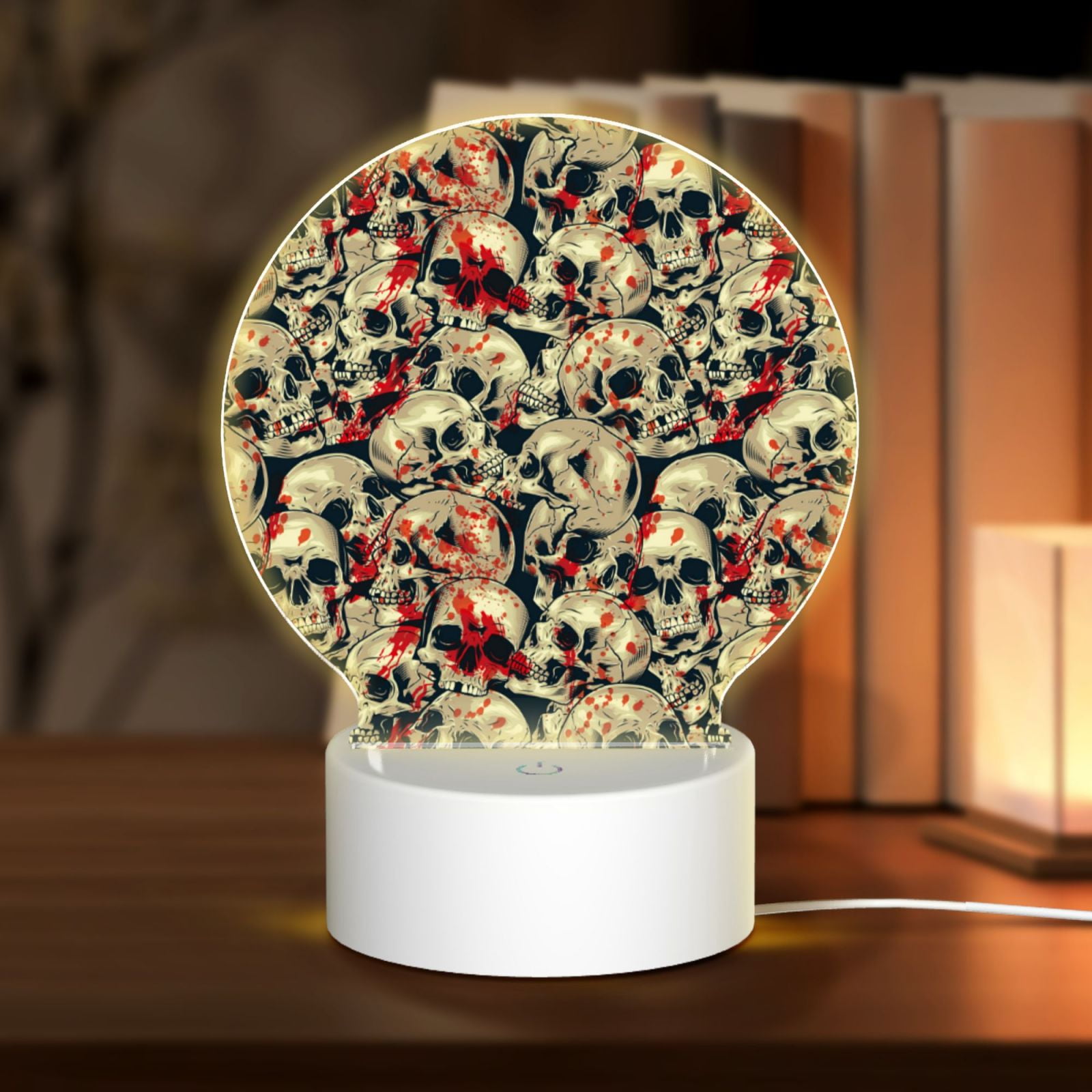 Pofeuu Skulls1 Print LED Christmas Night Light Lamp Base Gift DIY 3D ...