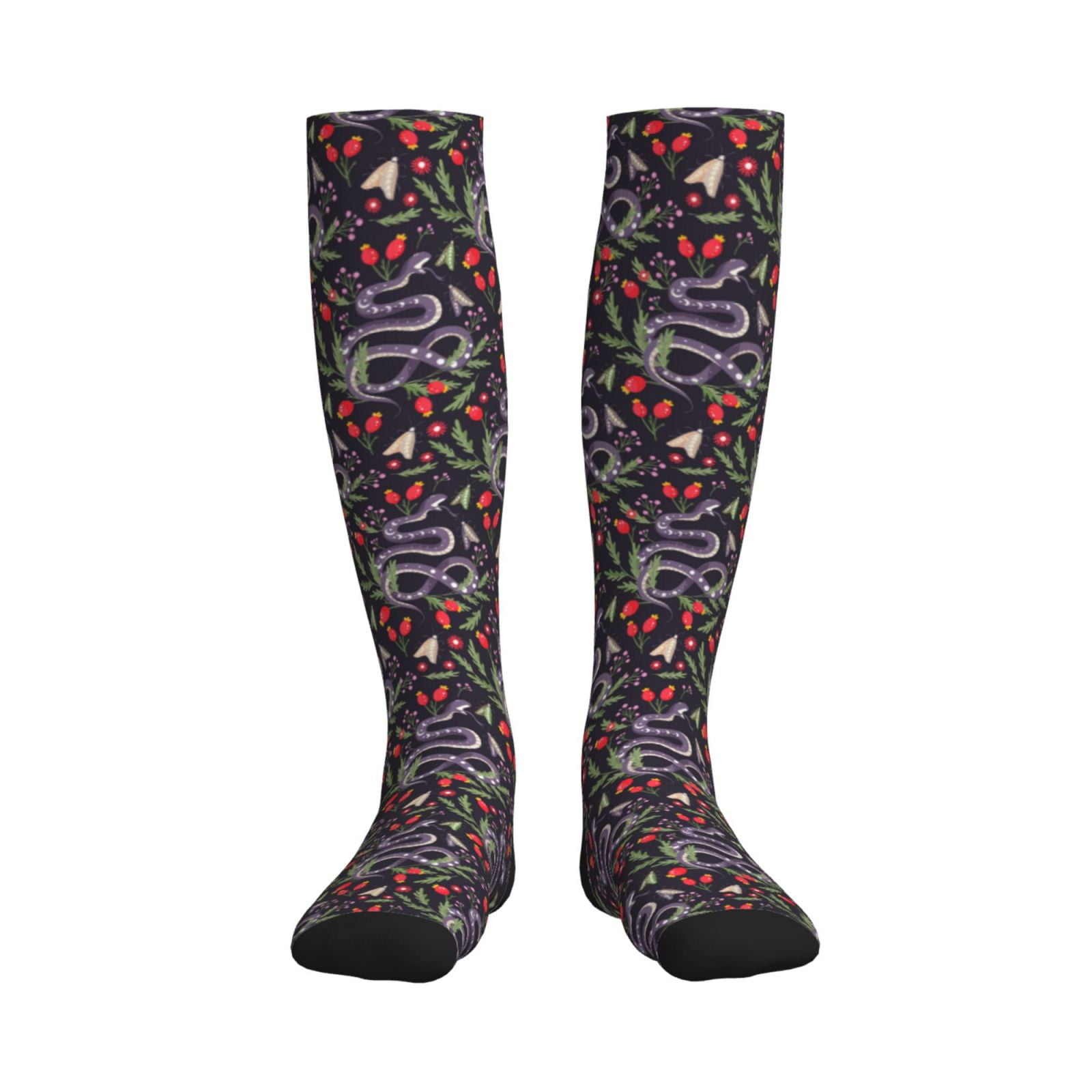 Pofeuu Snakes And Snake Fruit Print Compression Socks for Women & Men ...