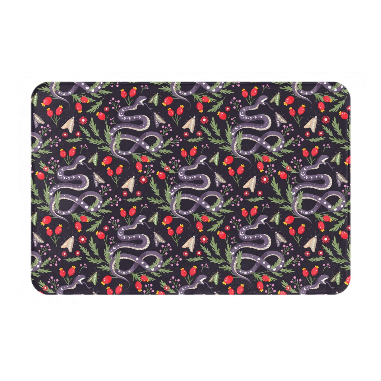 Pofeuu Snakes And Snake Fruit Print Flannel Doormats Rug16"x24"Rug ...