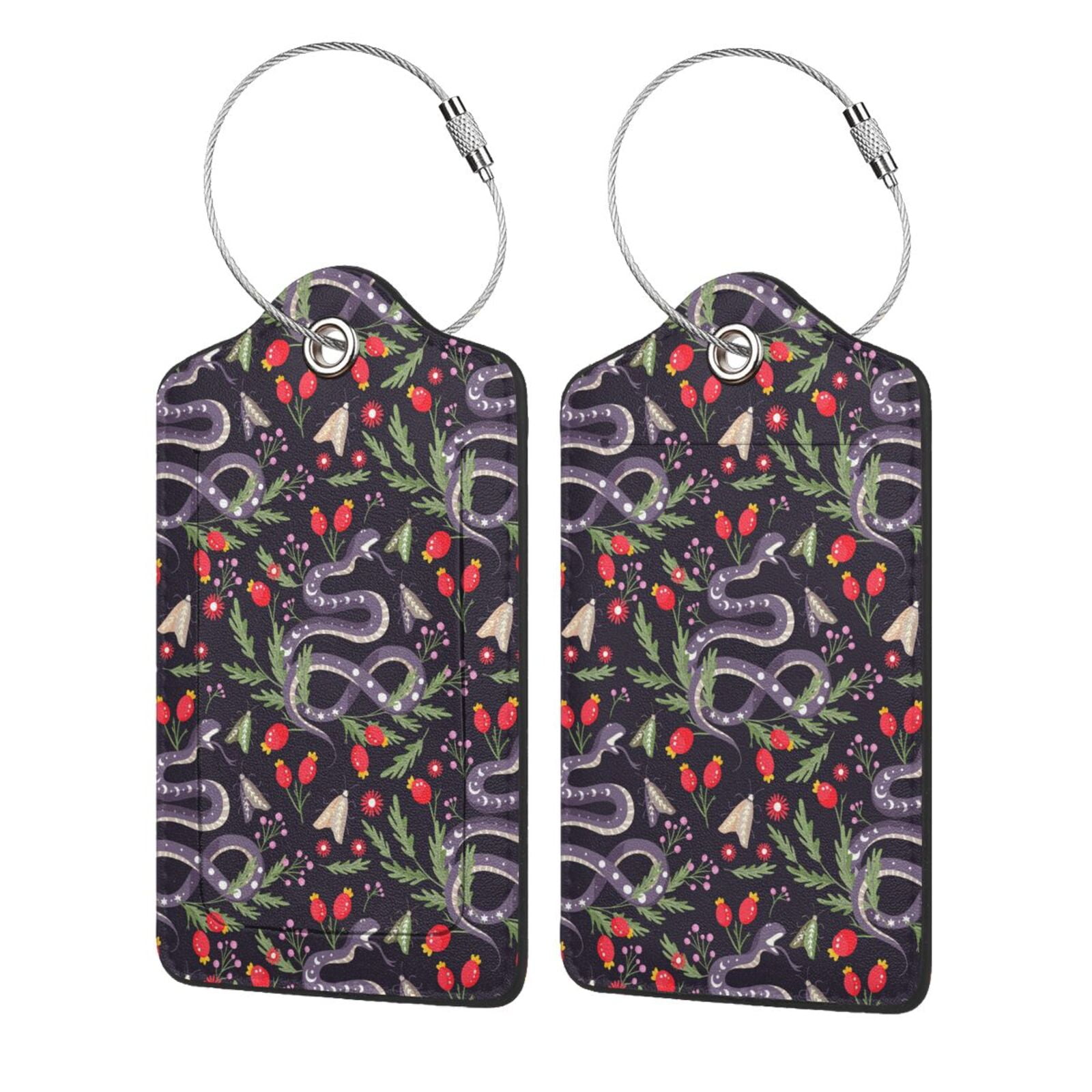 Pofeuu Snakes And Snake Fruit Print Luggage Tags, Privacy Cover ID ...