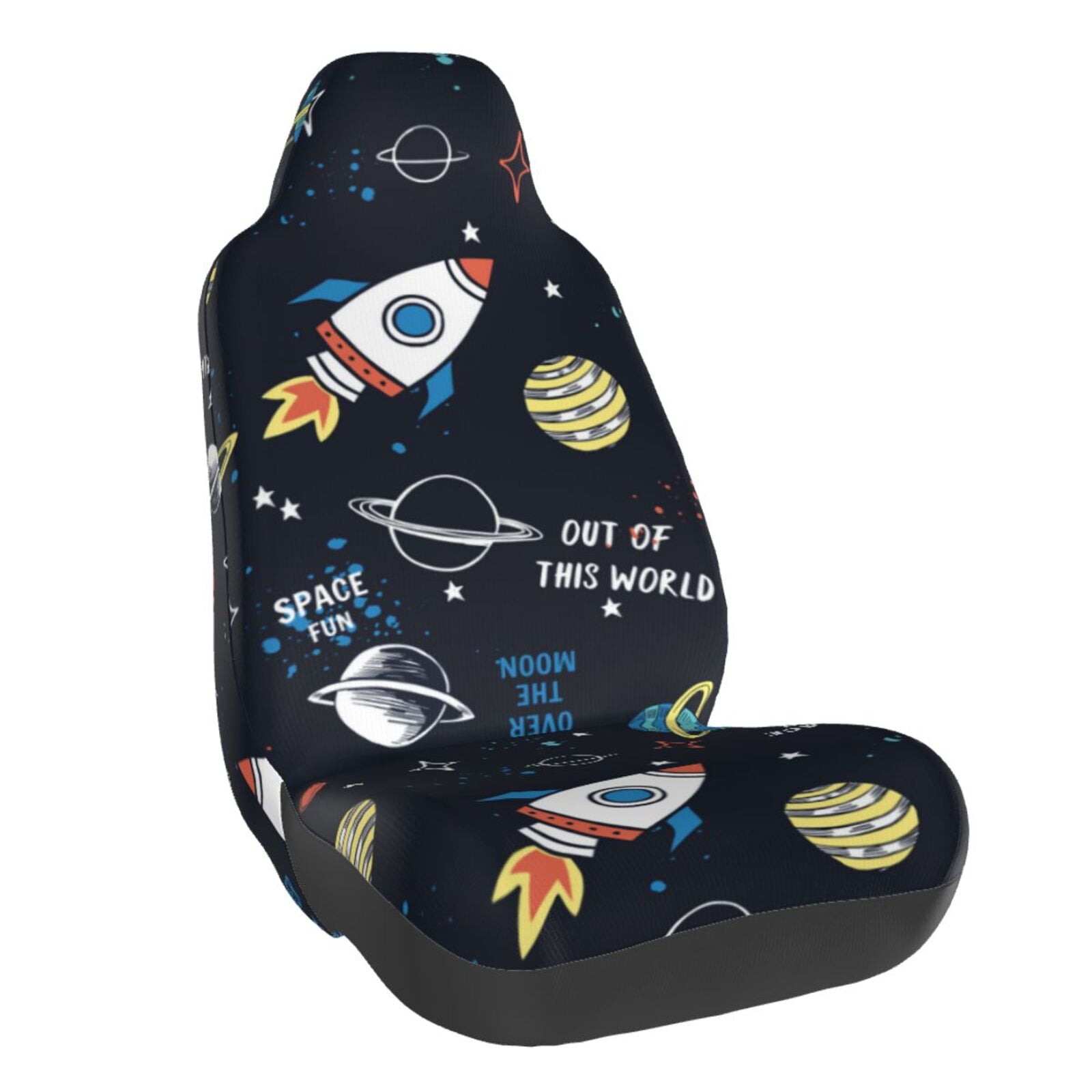 Pofeuu Space Print Automotive Car Seat Covers Flat Cloth Full Set Seat ...