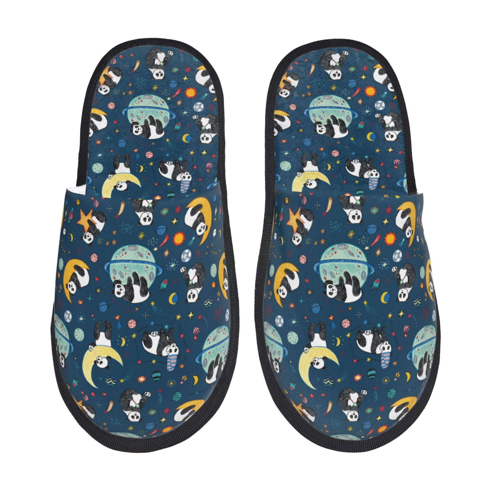 Pofeuu Space Sleeping Panda Print EVA Fuzzy House super light Slippers ...