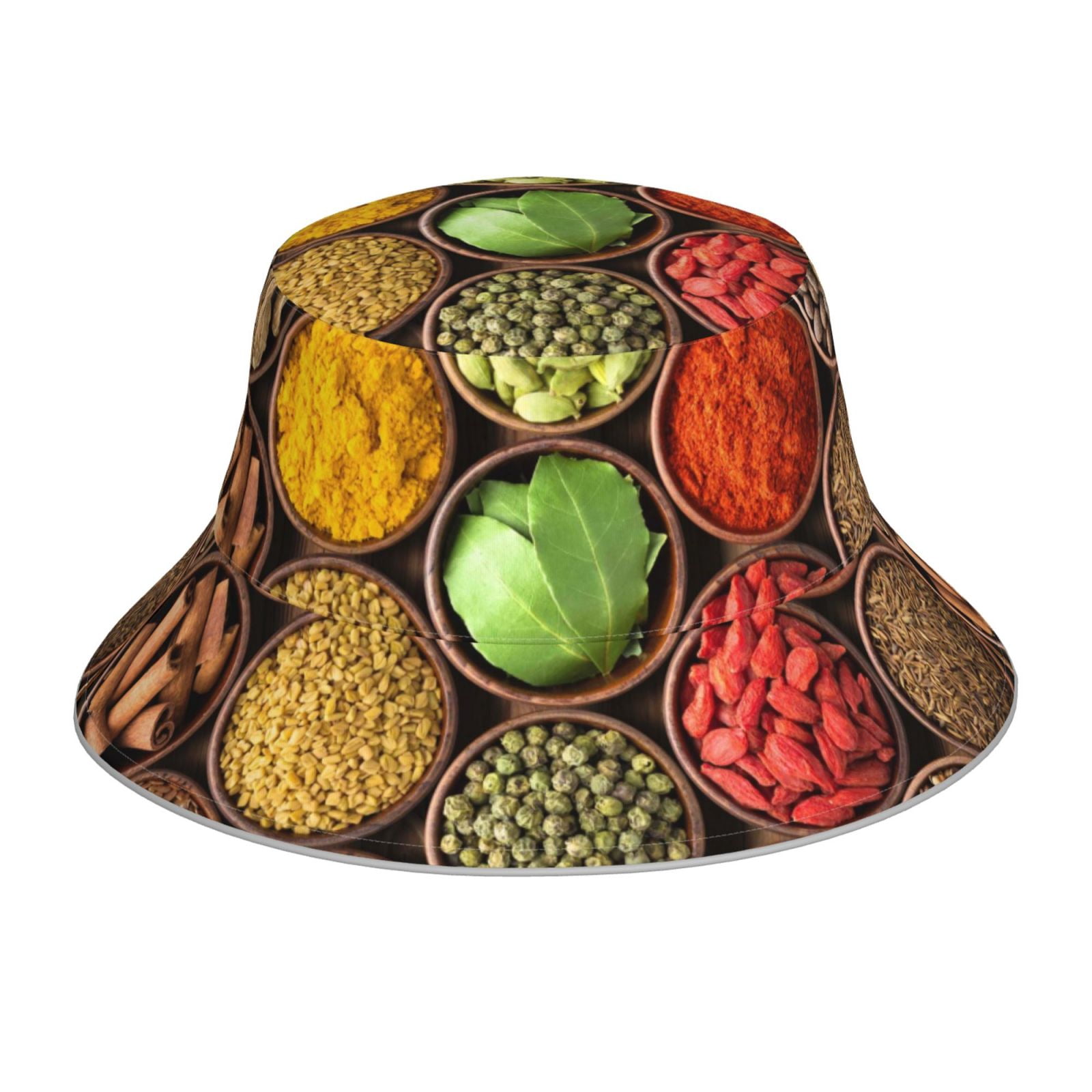 Pofeuu Spices And Herbs Print Bucket Hat for Women Men Reflective ...