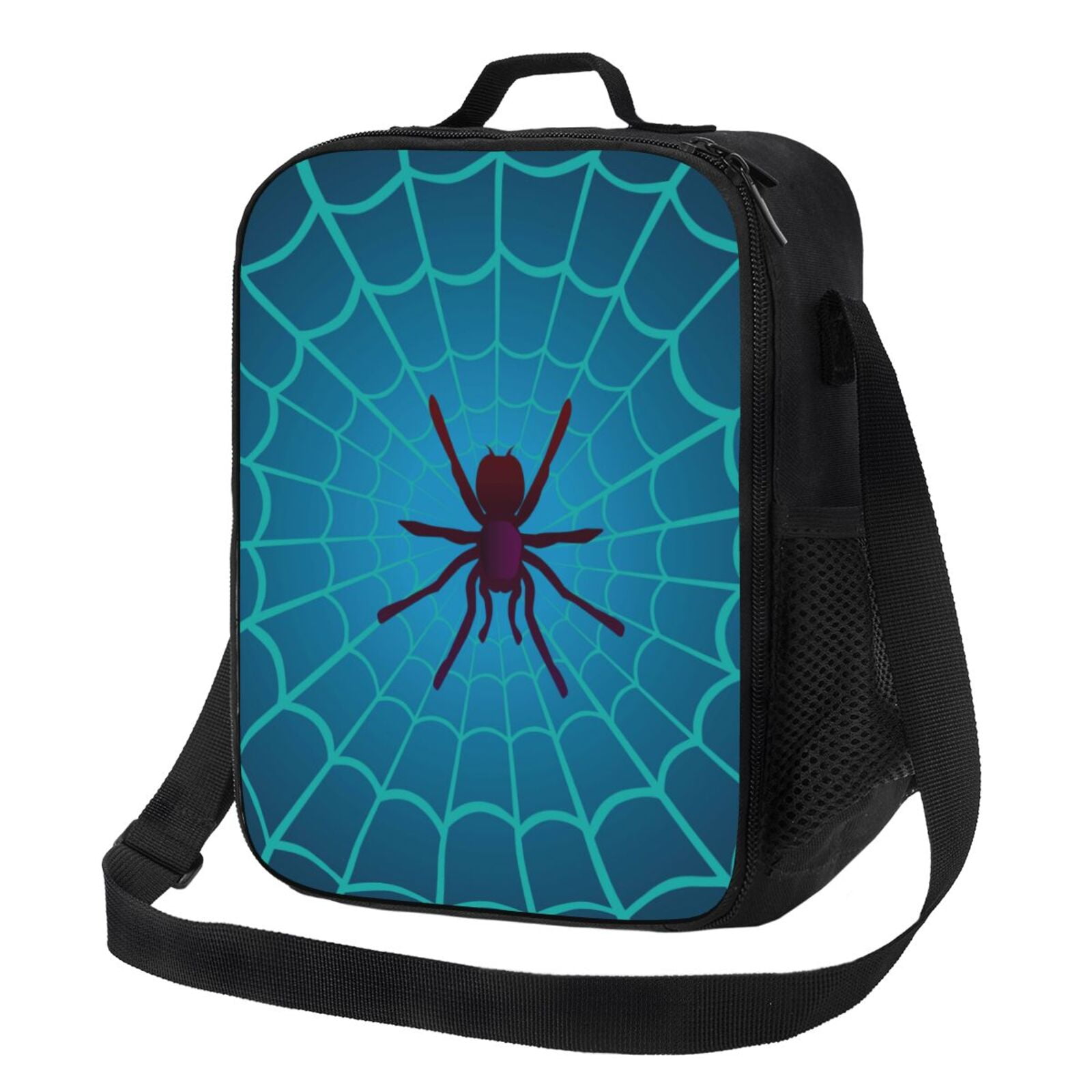 Tebeau Spider And Cobweb Print Lunch Box, Insulated Lunch Bag, Portable ...