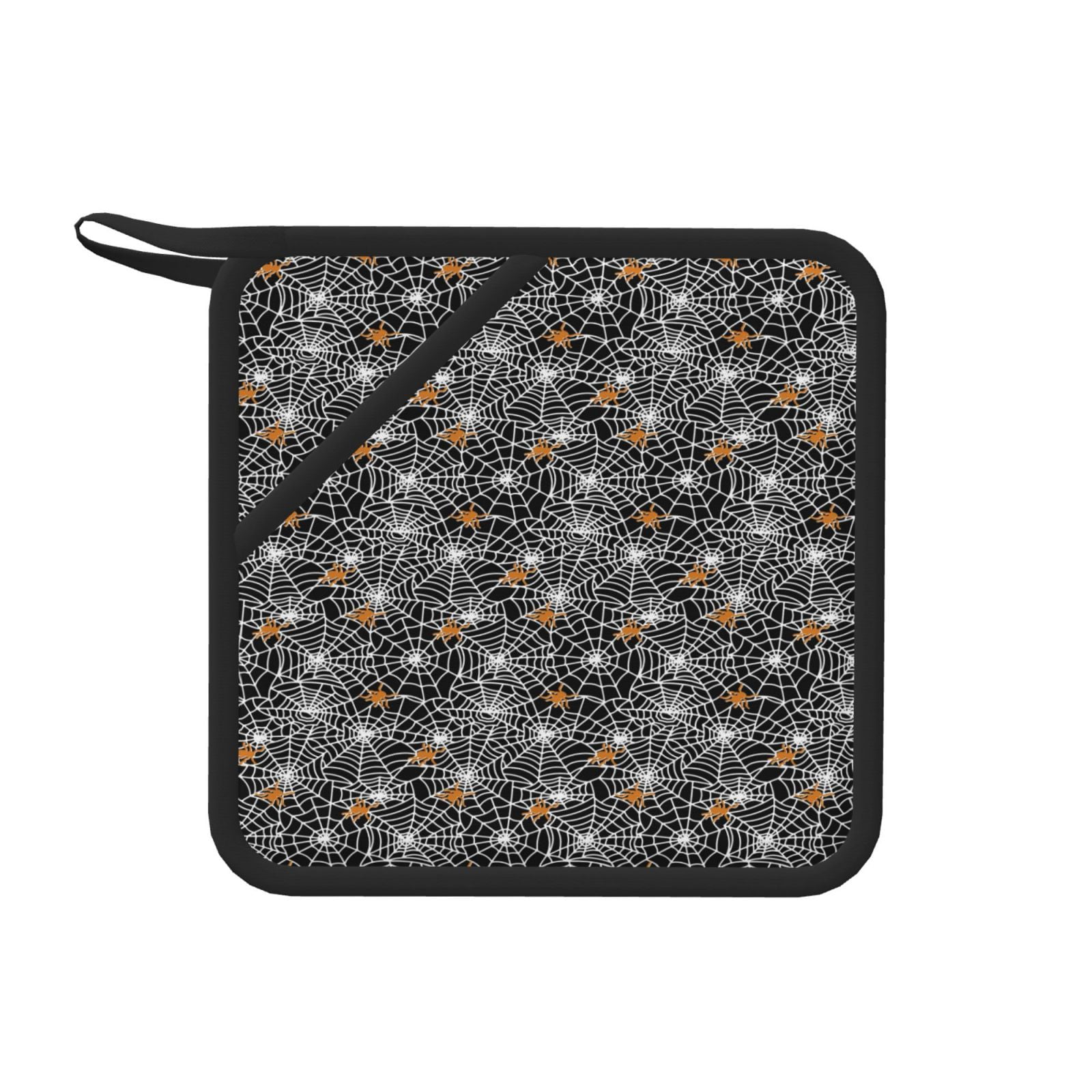 Pofeuu Spider Cobweb Print Silicone Trivet Mats,Silicone Hot Pads for ...