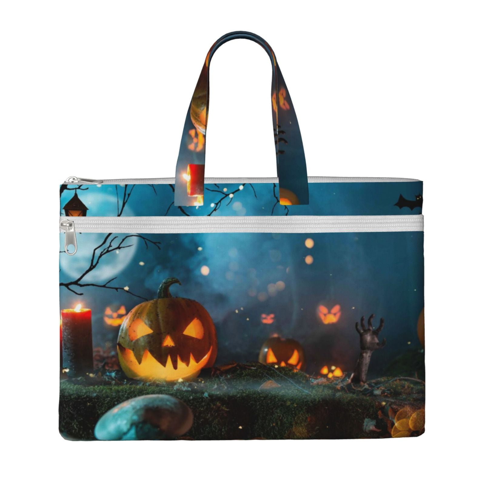Pofeuu Spooky Halloween Print Laptop Bag Carrying - Computer Bag Laptop ...