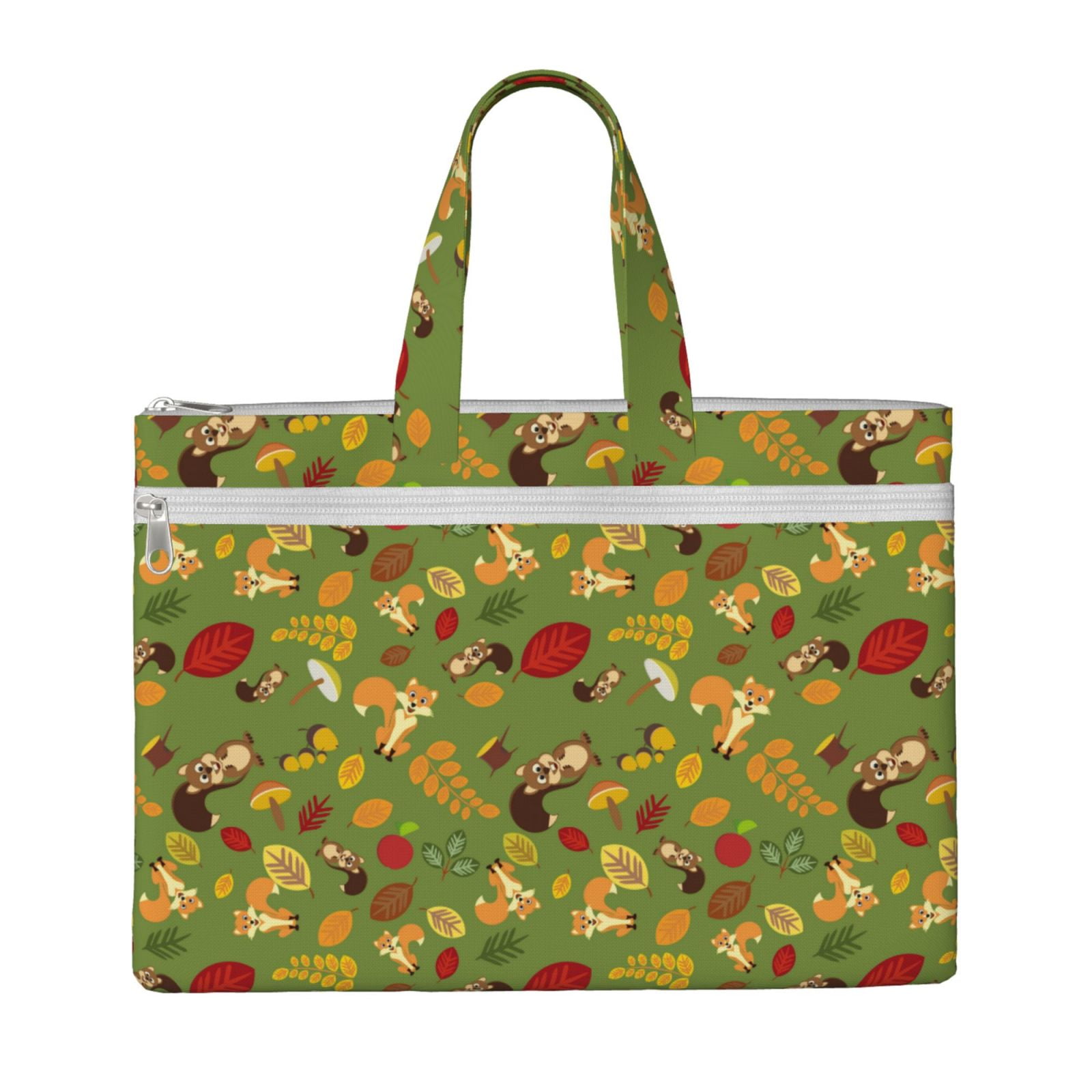 Pofeuu Squirrel And Fox In The Forest Print Laptop Bag Carrying ...