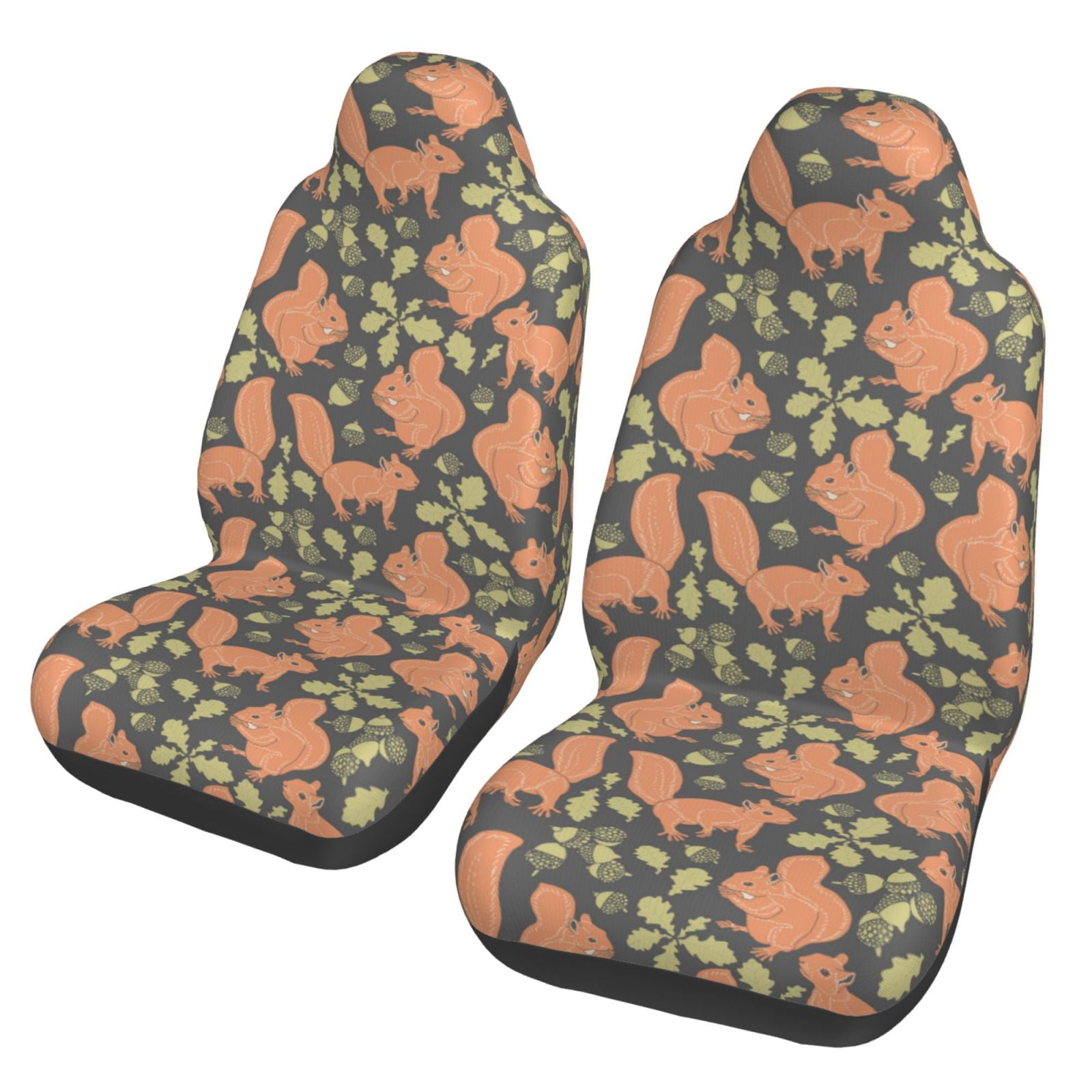 Pofeuu Squirrel And Nuts Print Automotive Car Seat Covers Flat Cloth ...
