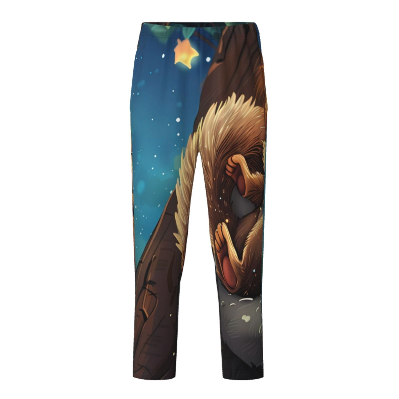 Pofeuu Squirrel Sleeping In Tree Print Teenagers' Pajama Pants, Soft ...
