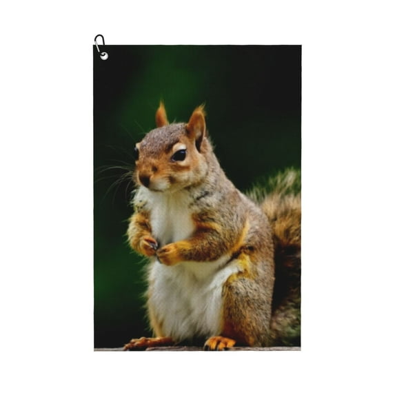 Pofeuu Squirrels Eating Peanuts On The Tree Print Premium Golf Towel ...