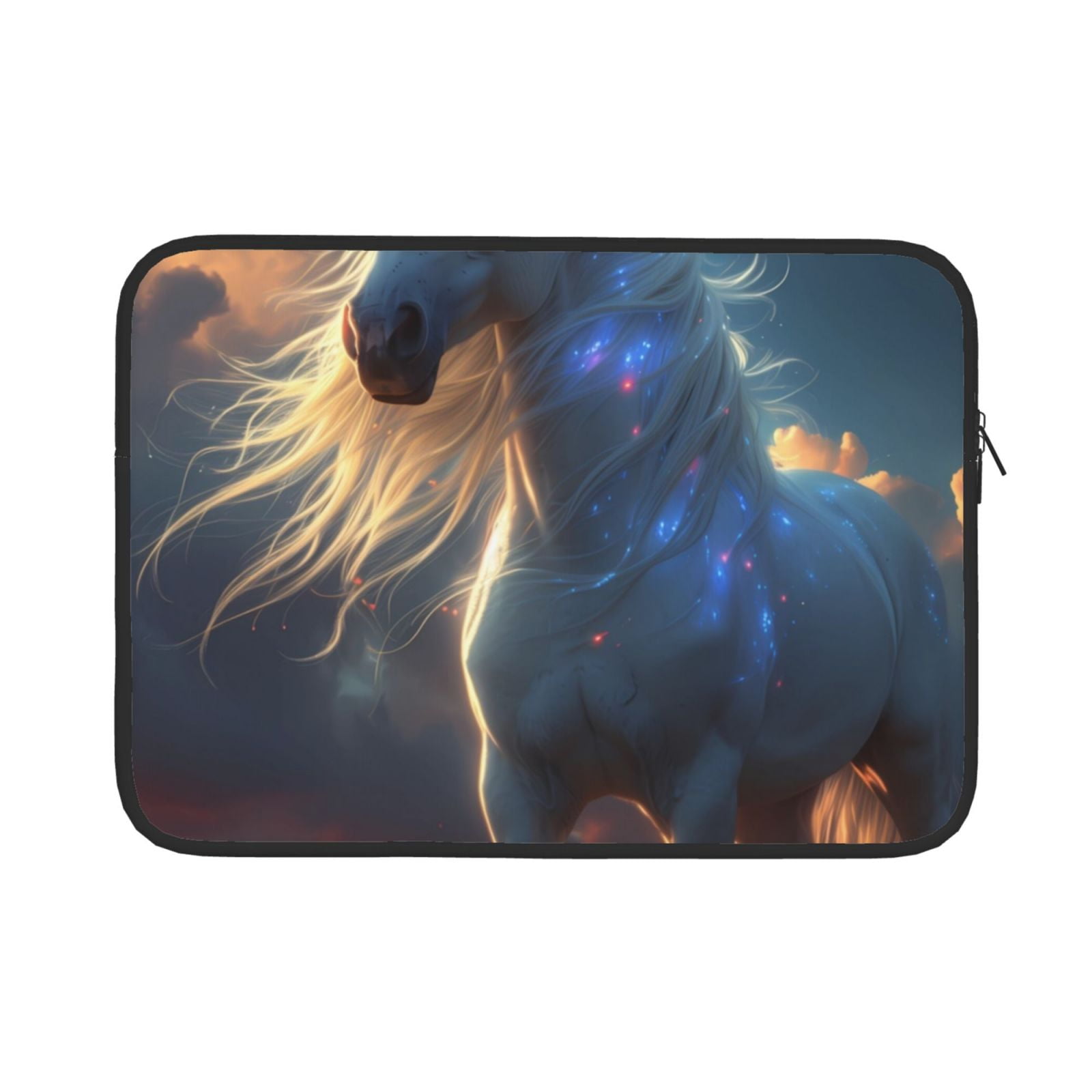 Pofeuu Starry Light White Horse Print Laptop Carrying Case,13-15-Inch ...