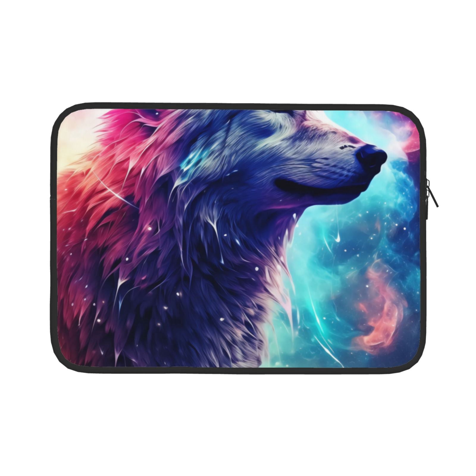 Pofeuu Starry Multicolored Wolf Print Laptop Carrying Case,13-15-Inch ...