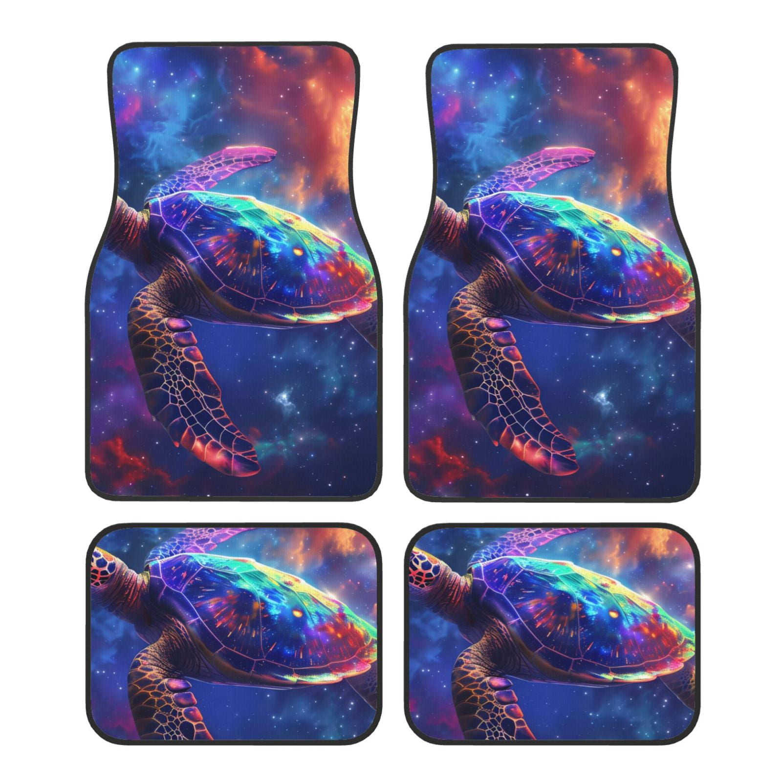 Pofeuu Starry Sky Turtle Print Car Foot Mat Set of 4 Pieces - All ...