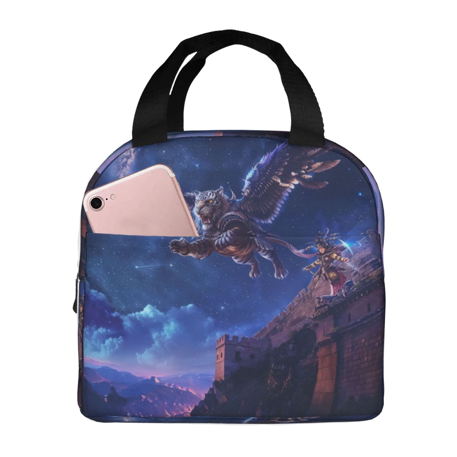 Pofeuu Starry Sky Wall Flying Tiger Print Lunch Bag Lunch Box Large ...