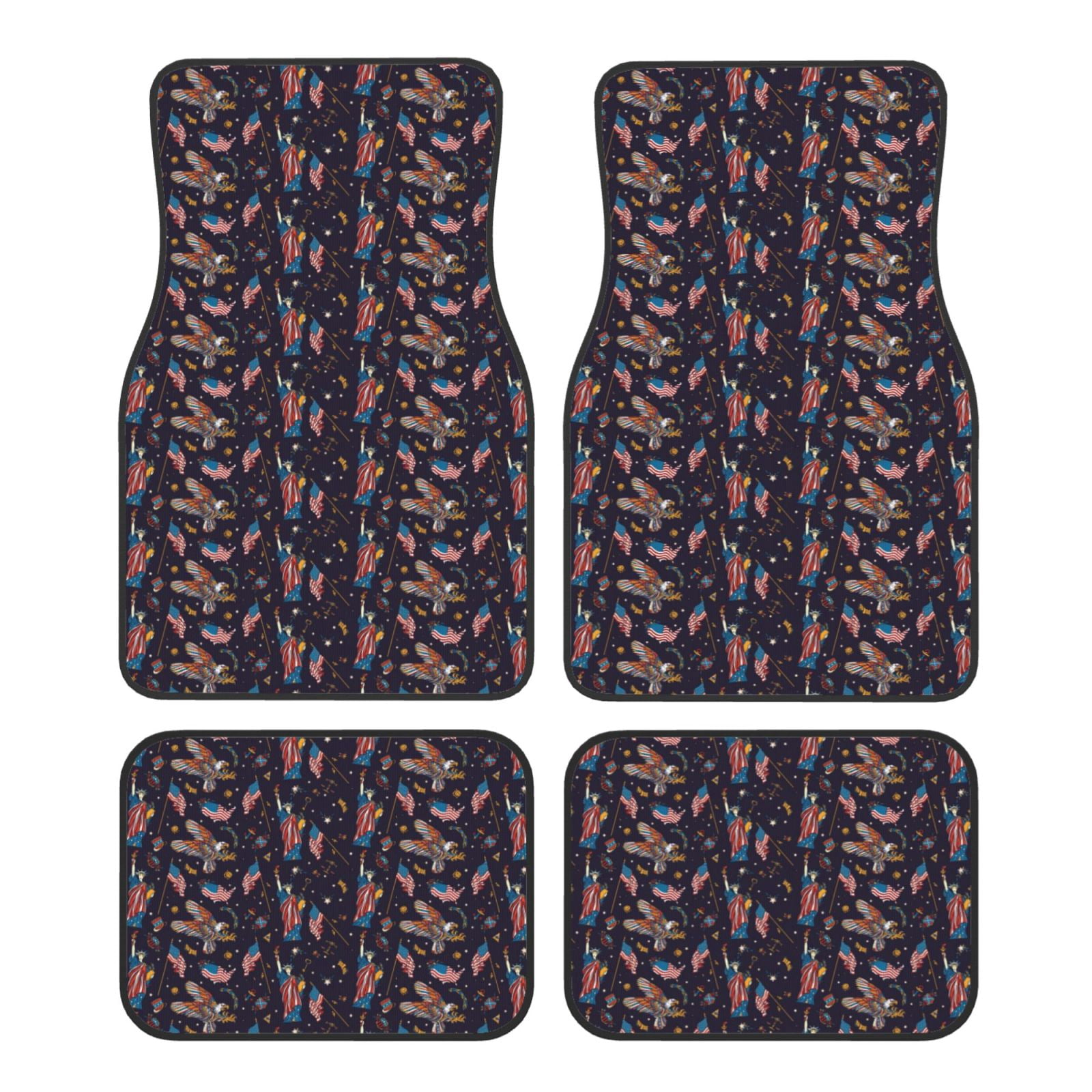 Pofeuu Statue Of Liberty Eagle Print Car Foot Mat Set of 4 Pieces - All ...