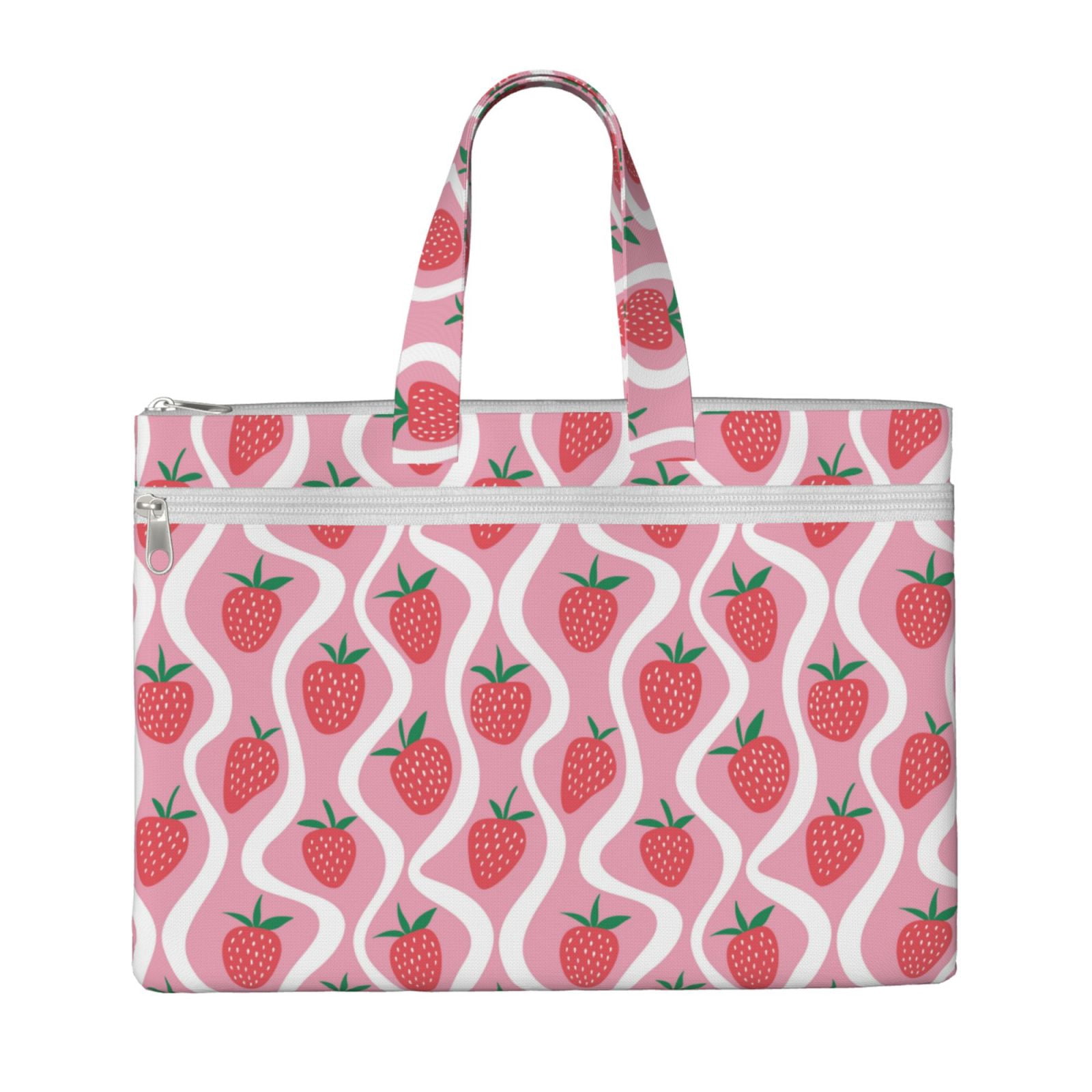 Pofeuu Strawberries Print Laptop Bag Carrying - Computer Bag Laptop ...