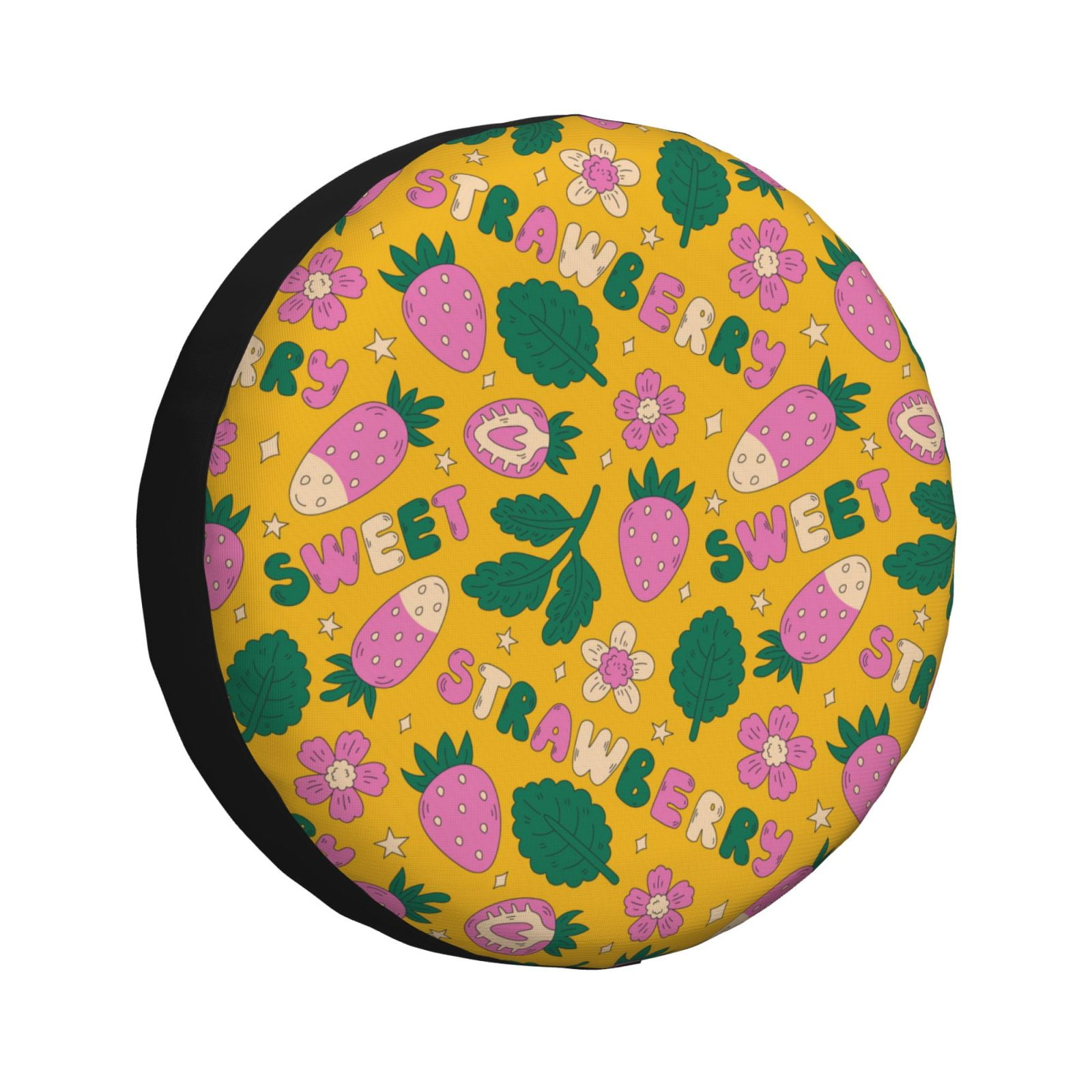 Pofeuu Strawberry Print Spare Tire Wheel Cover for Car Truck SUV Camper ...