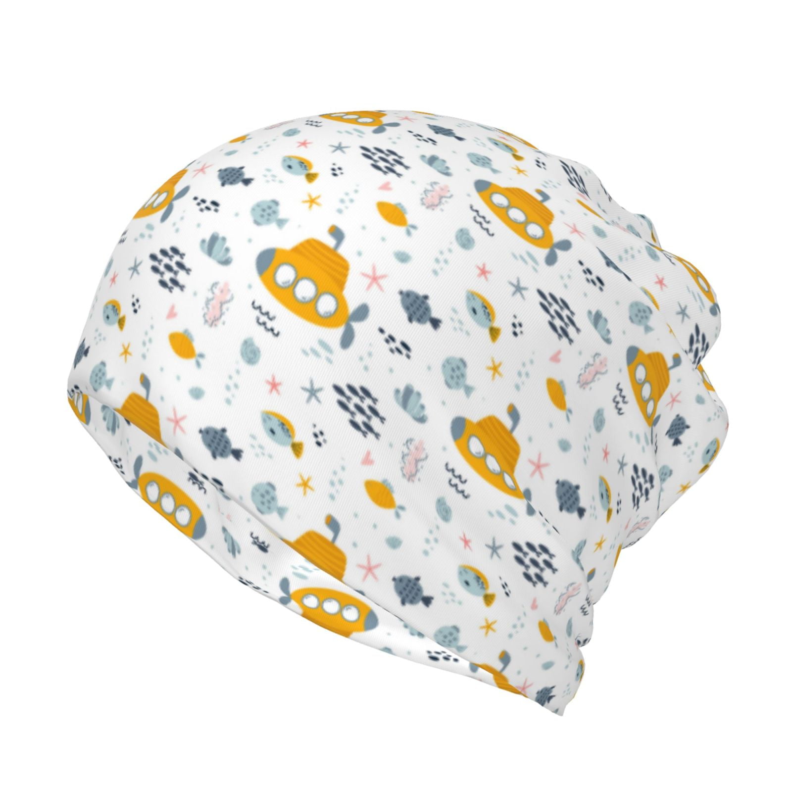 Pofeuu Submarine Ship Print Multifunction Beanie Hat for Men Women ...