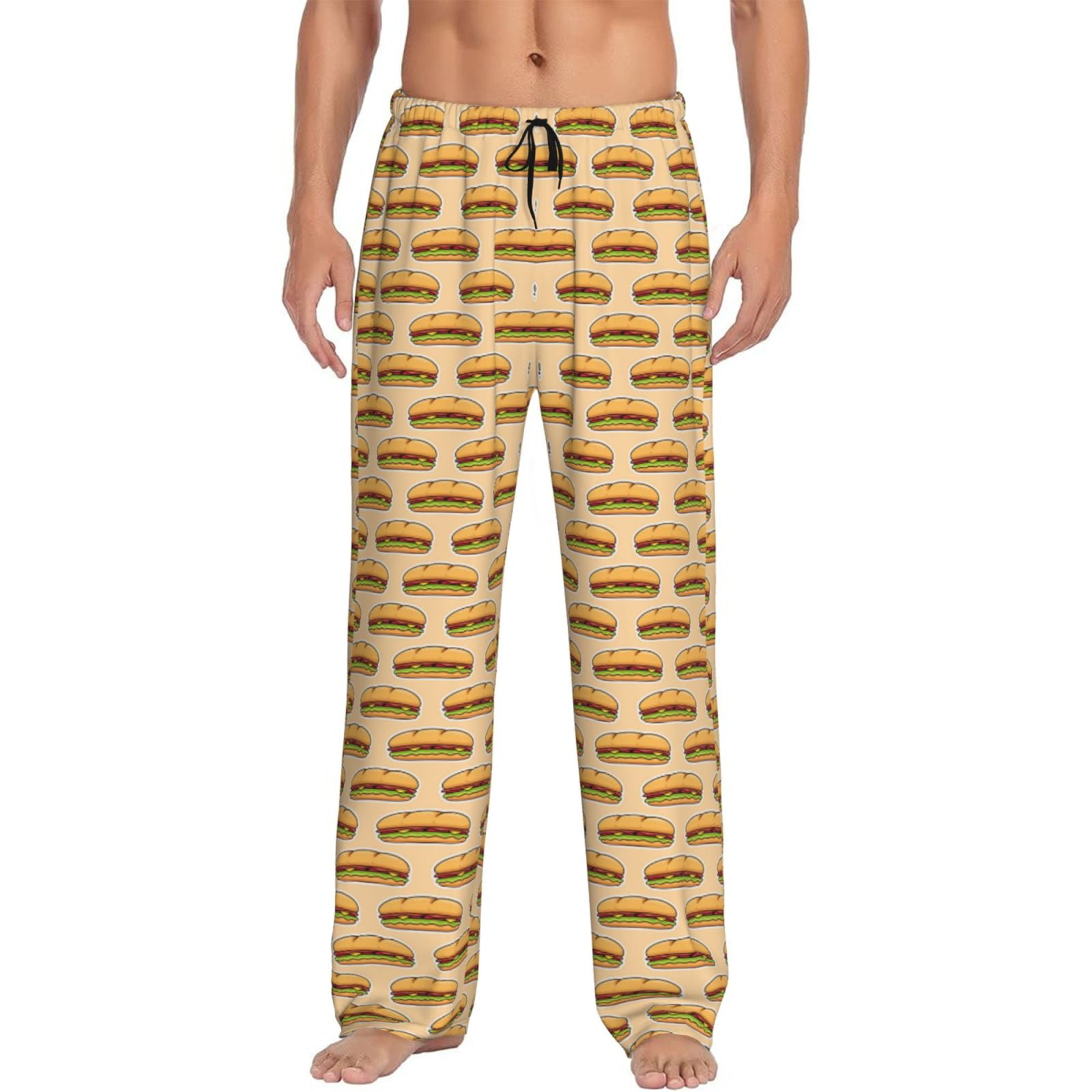 Pofeuu Submarine Sub Sandwich Print Men's Pajama Pants, Soft Lounge ...