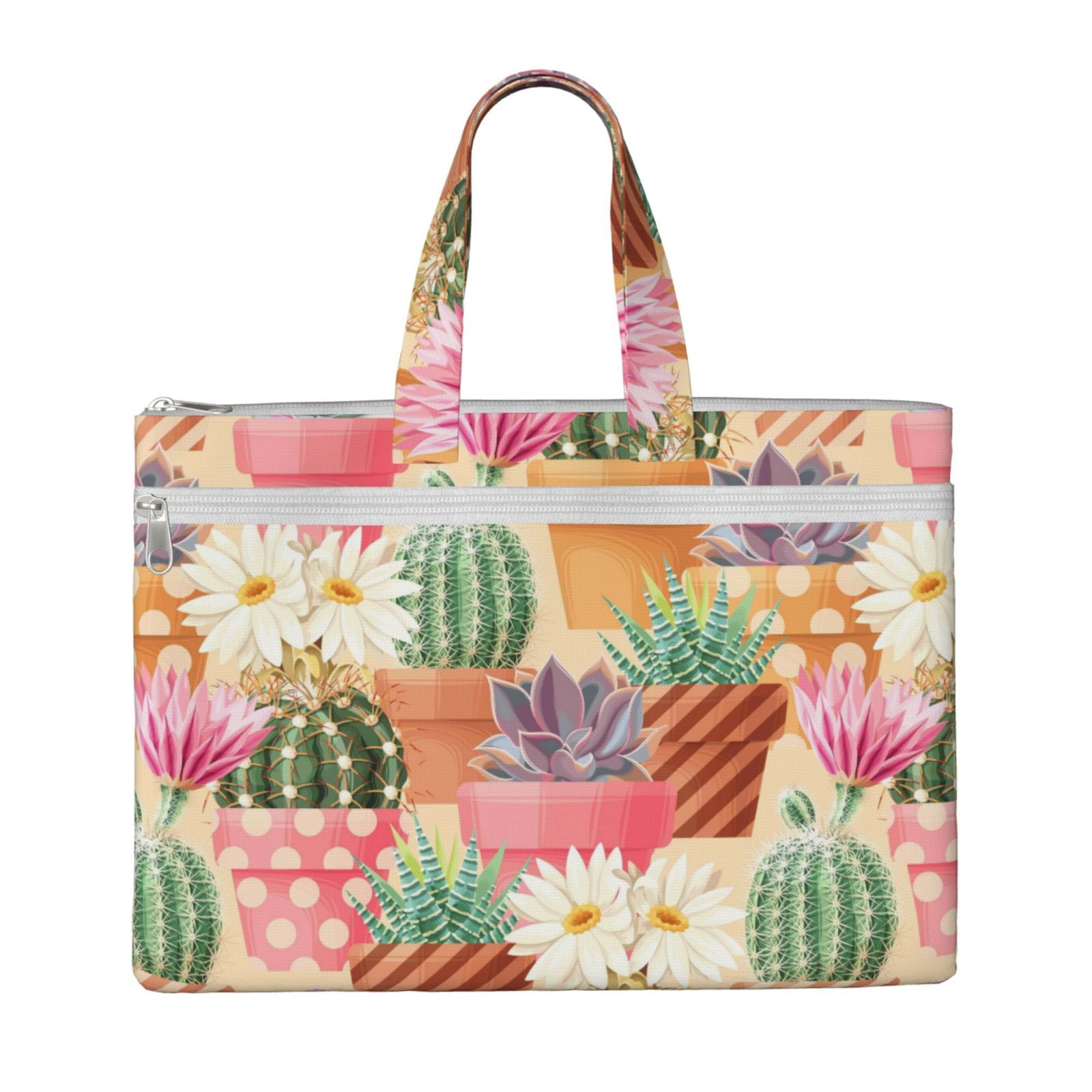 Pofeuu Succulent And Cactus Print Laptop Bag Carrying - Computer Bag ...