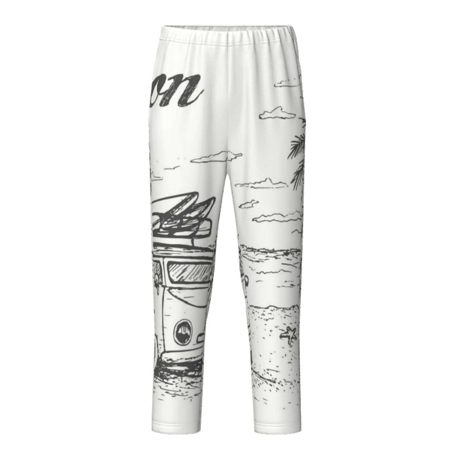 Pofeuu Summer Vacation Scene With Camping Van Print Teenagers' Pajama ...