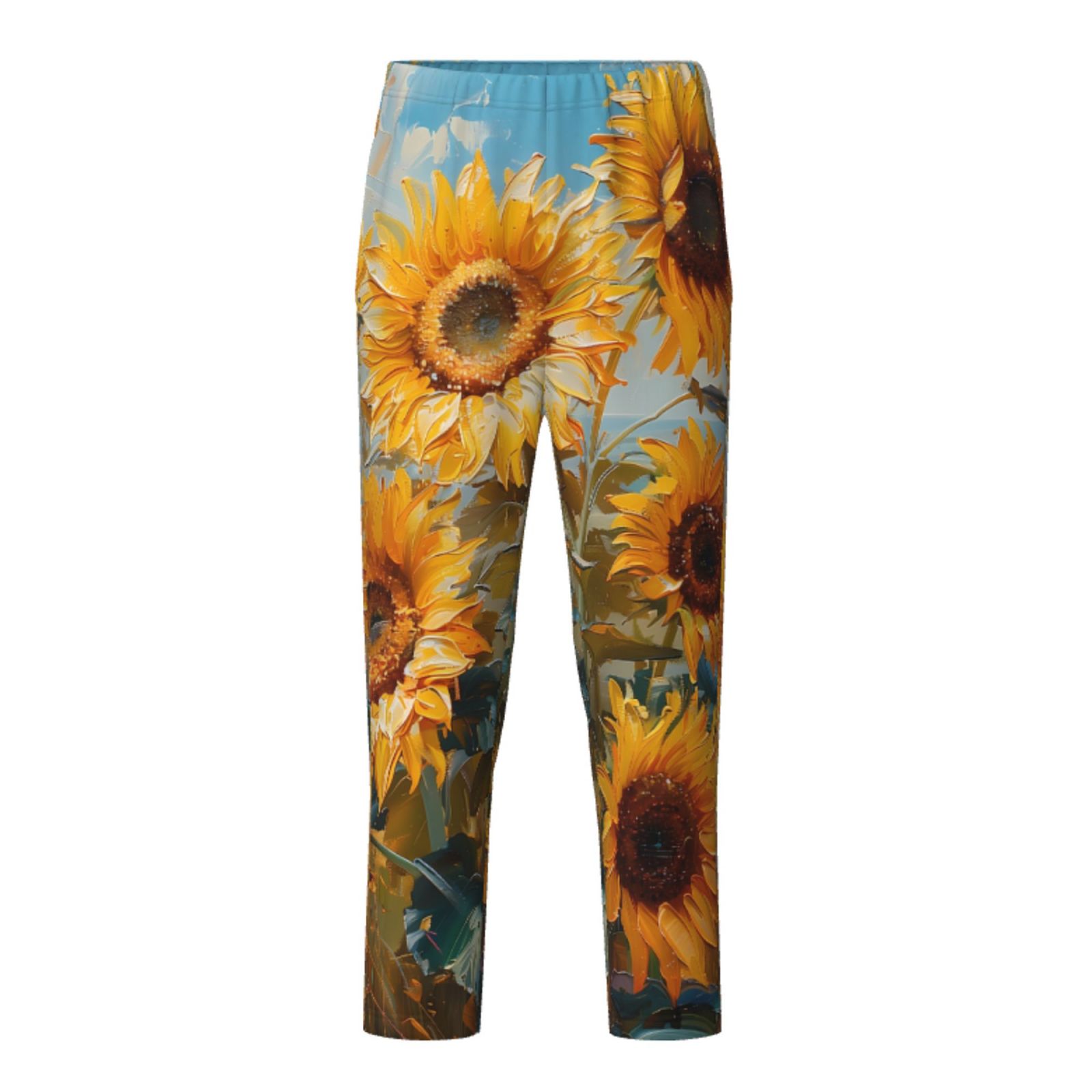 Pofeuu Sunflower Field Art Print Teenagers' Pajama Pants, Soft Lounge ...