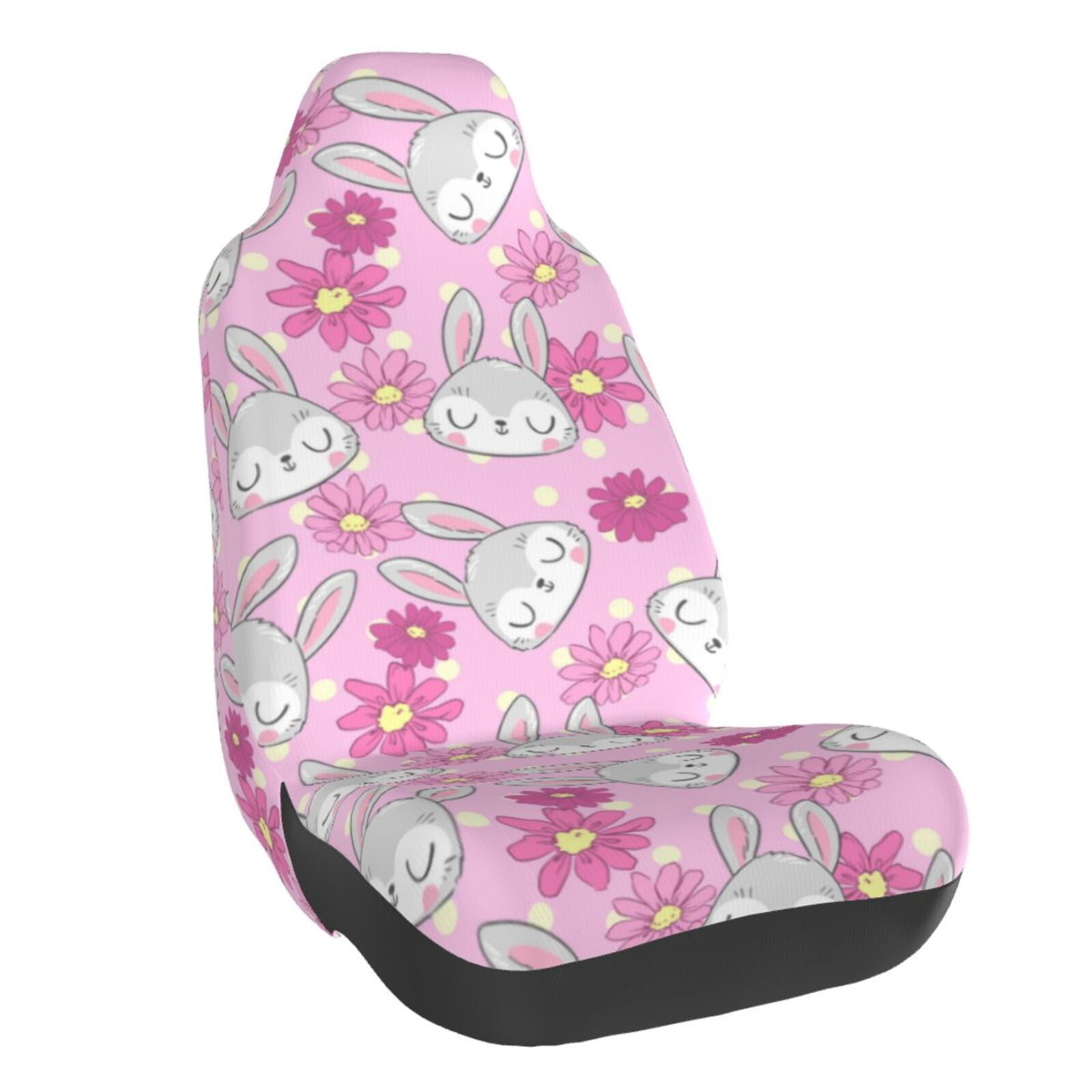 Pofeuu Sunflower Rabbit Print Automotive Car Seat Covers Flat Cloth ...