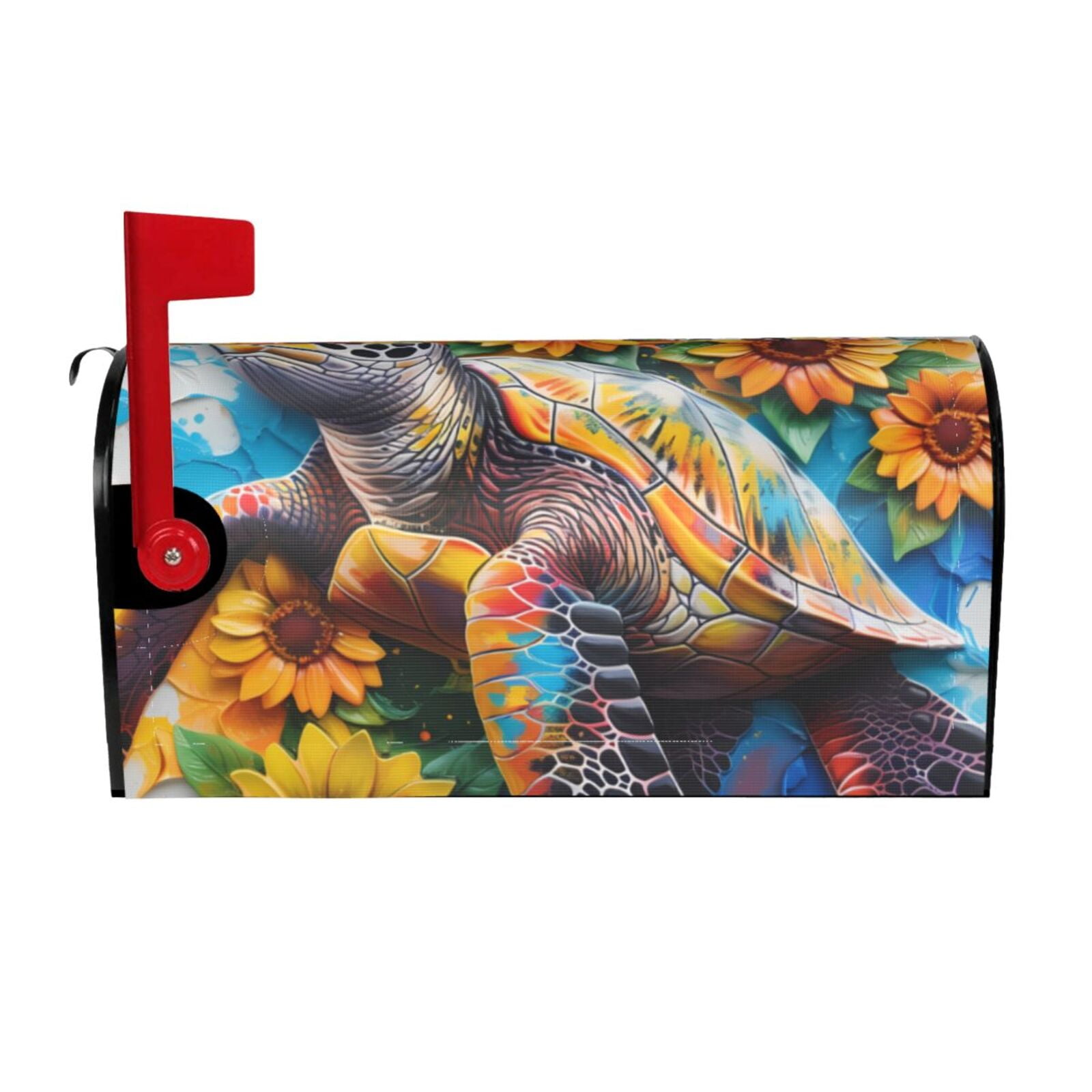 Pofeuu Sunflower Turtle Print Mailbox Covers Letterbox Cover Mailbox ...