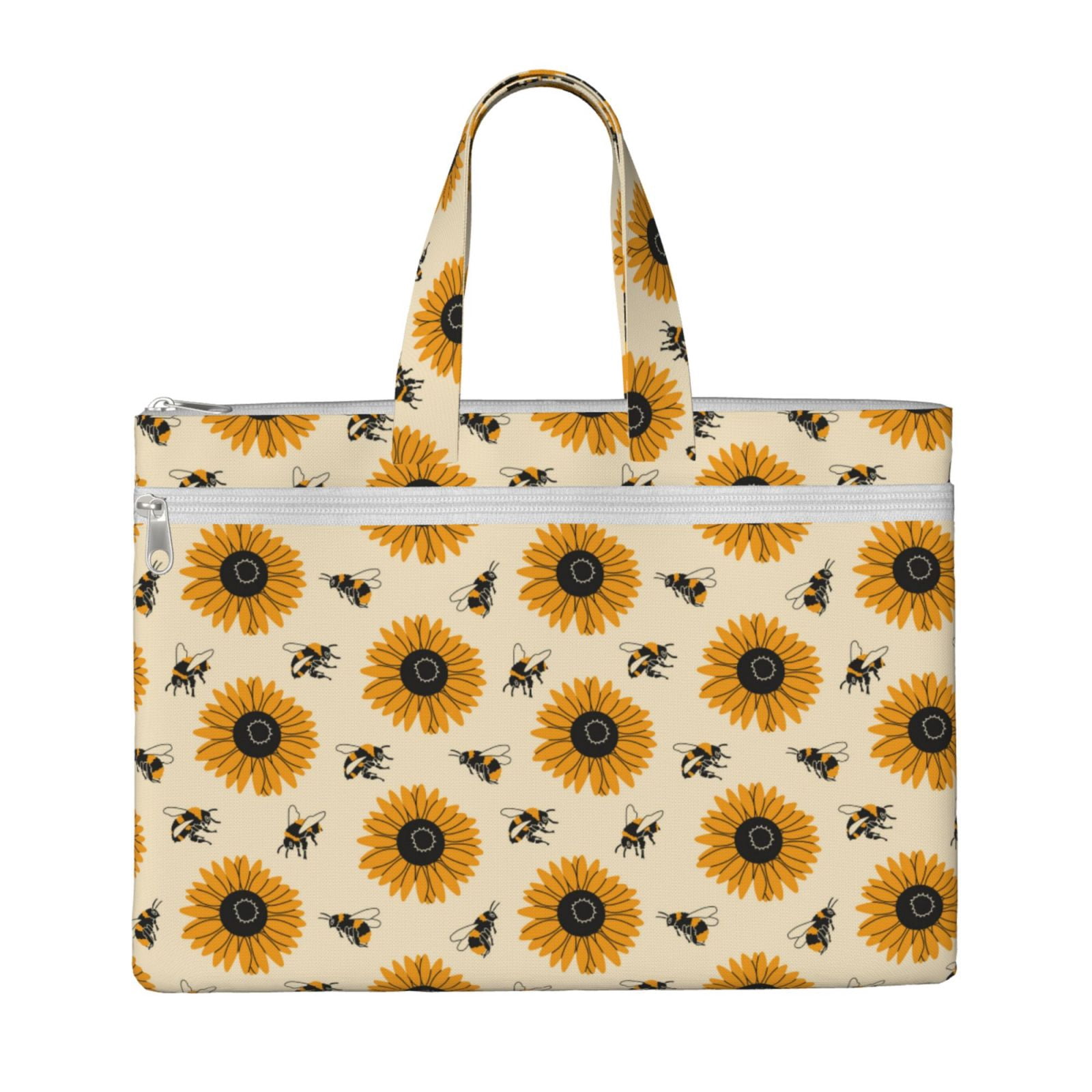 Pofeuu Sunflowers And Bee Print Laptop Bag Carrying - Computer Bag ...