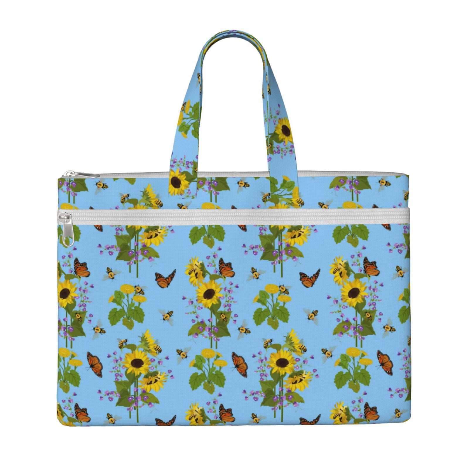 Pofeuu Sunflowers And Bees Print Laptop Bag Carrying - Computer Bag ...