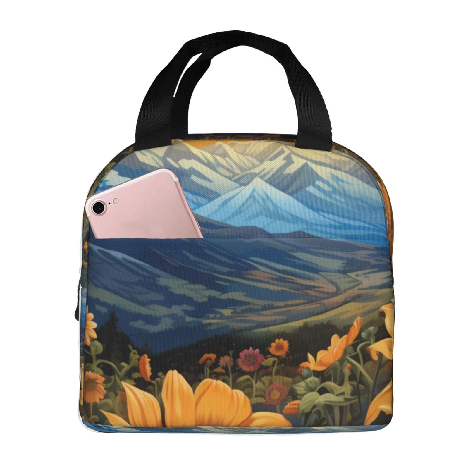 Pofeuu Sunset Sky Sunflower Print Lunch Bag Lunch Box Insulated Lunch ...