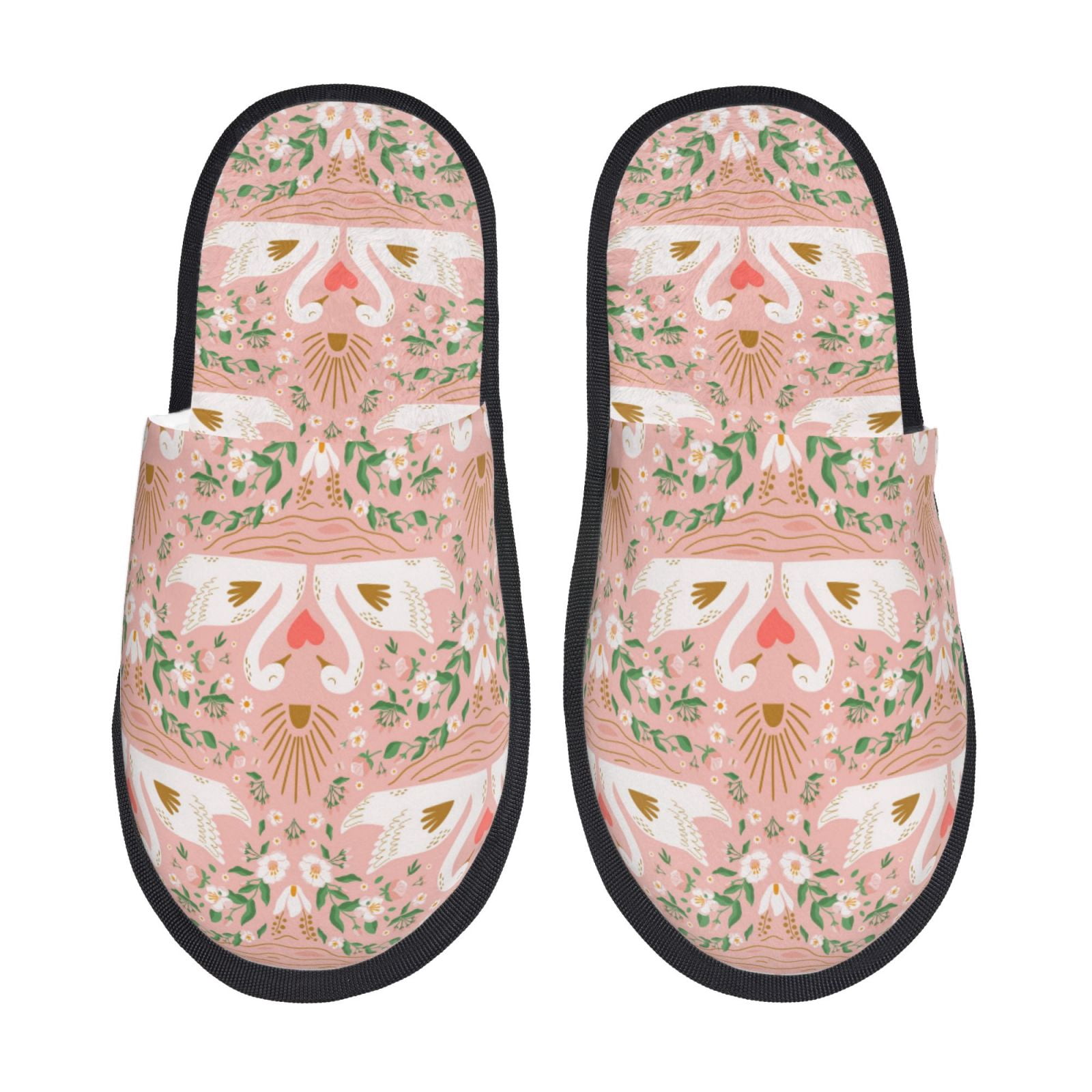 Pofeuu Swan Couple Print EVA Fuzzy House super light Slippers Slippers ...