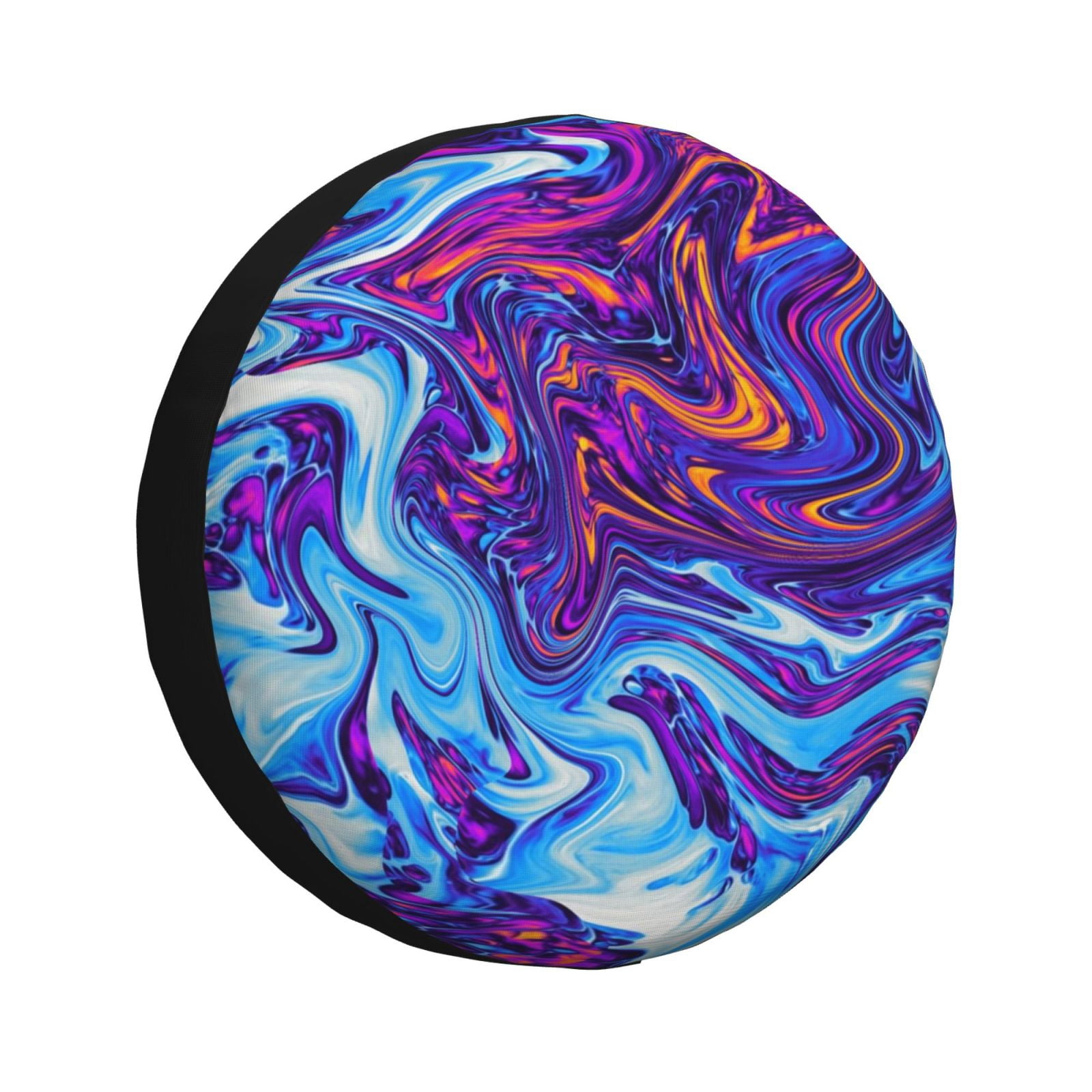 Pofeuu Swirl Print Blue Purple Print Spare Tire Wheel Cover for Car ...