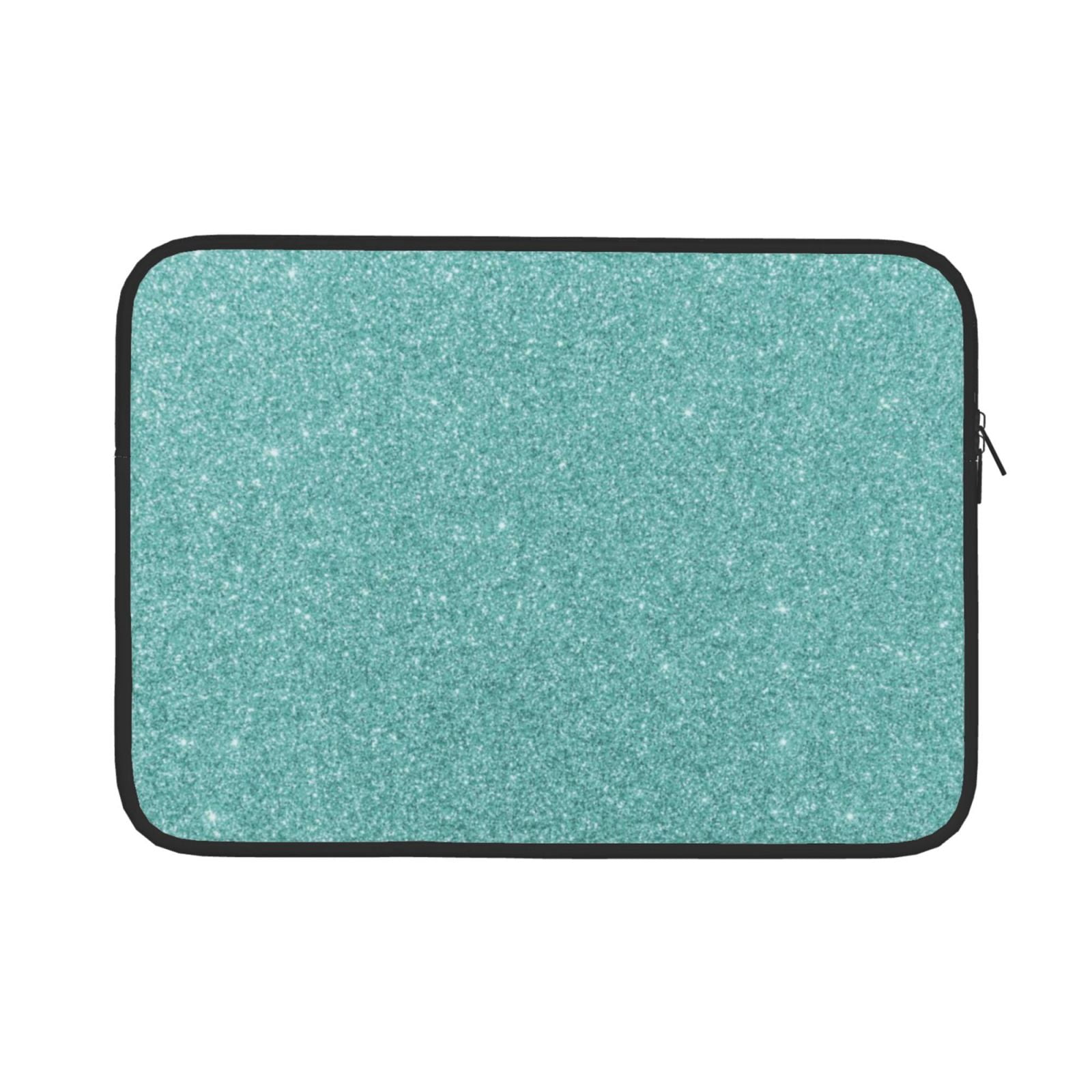 Pofeuu Teal Green Glitter Print Laptop Carrying Case,13-15-Inch Laptop ...