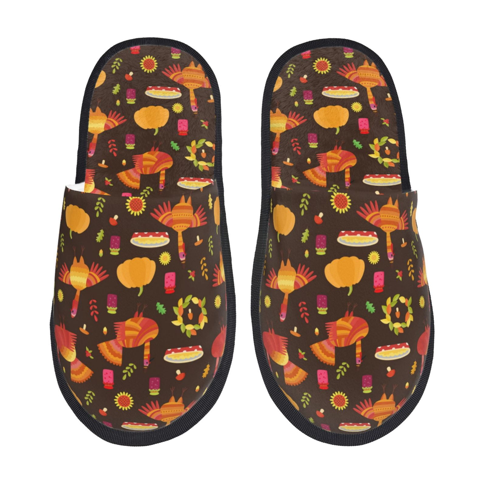 Pofeuu Thanksgiving Turkey Print EVA Fuzzy House super light Slippers ...