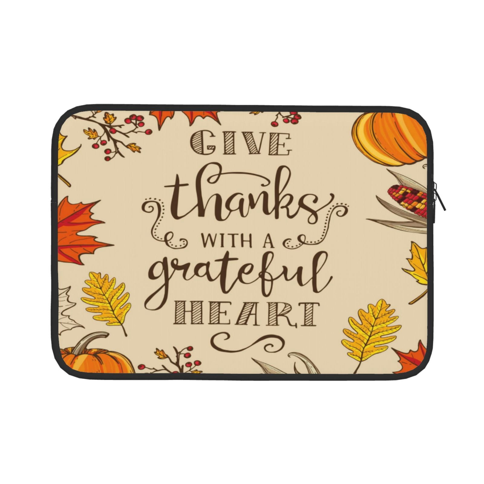 Pofeuu Thanksgiving With A Grateful Heart Print Laptop Carrying Case,13 ...